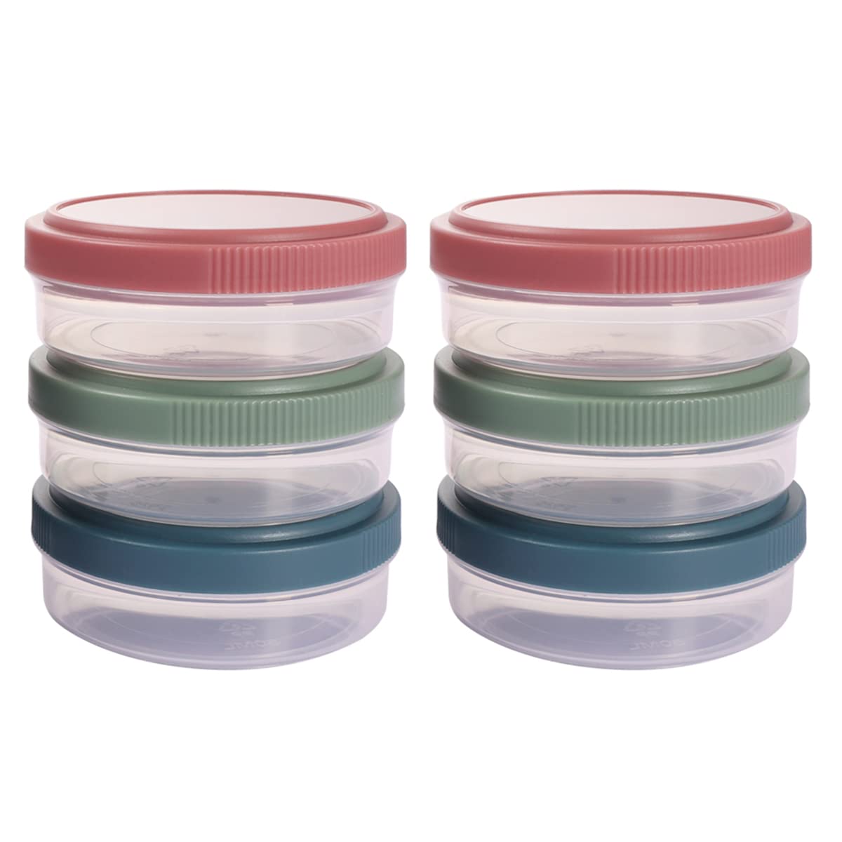 Timiuu Leakproof Condiment Containers with Lids | 6 Pack 1.7 oz Reusable Salad Dressing Containers to go | Mini Meal Prep Sauce Cups | Plastic BPA free