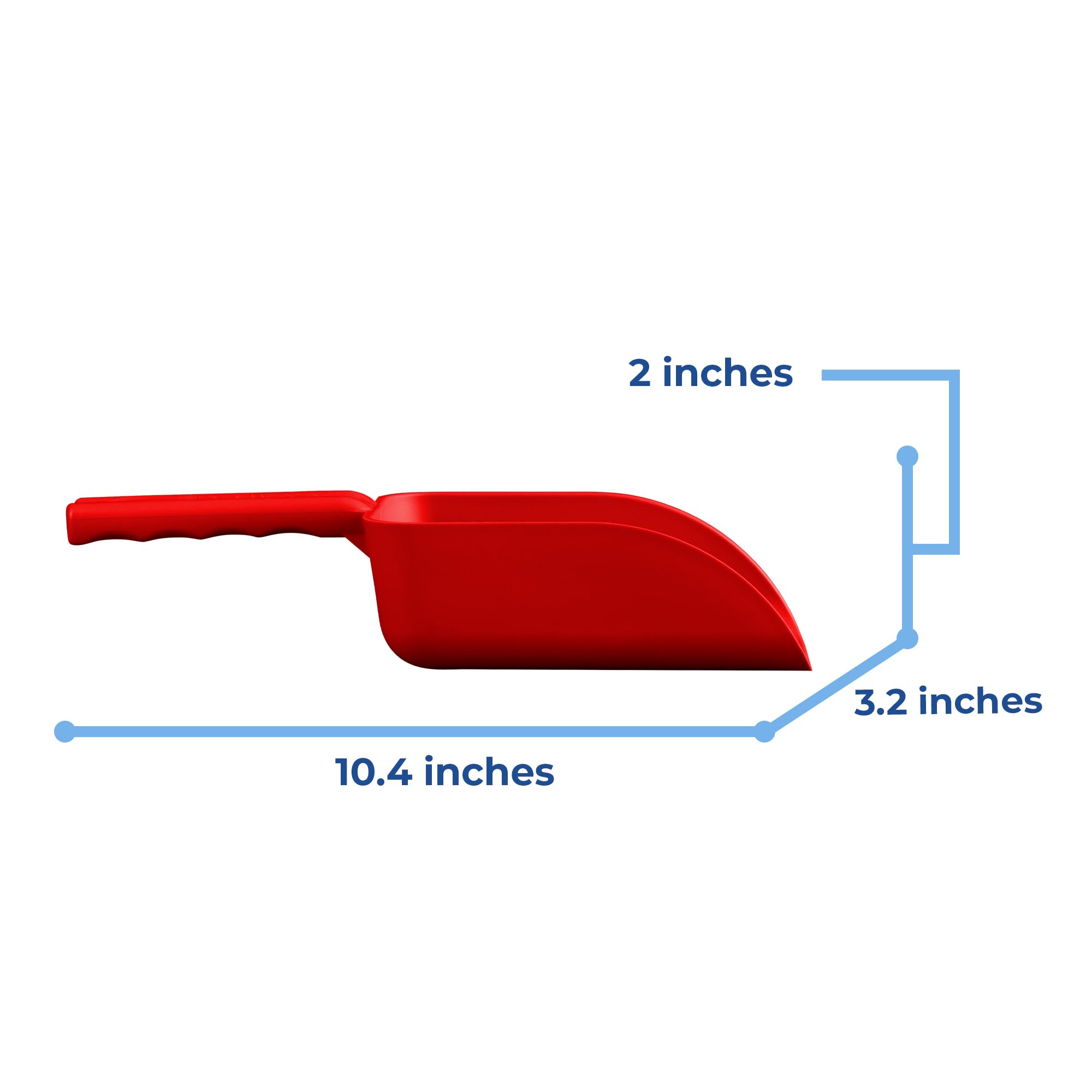 Vikan Remco 63004 Color-Coded Plastic Hand Scoop - BPA-Free Food-Safe Kitchen Utensils, Restaurant and Food Service Supplies, 16 oz, Red