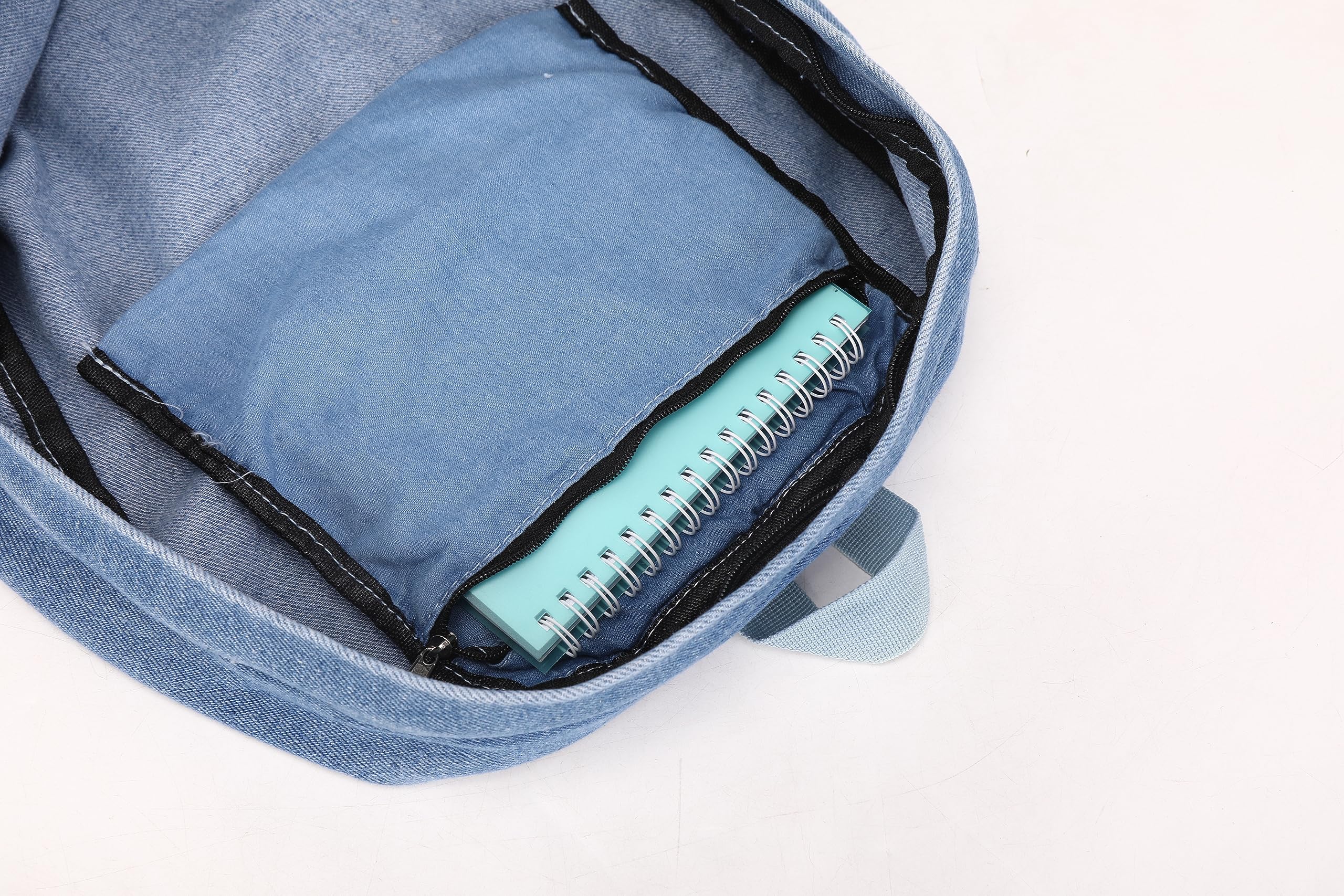 Classic Vintage Denim Bookbags School Bag College Jeans Backpack Daypack Rucksack