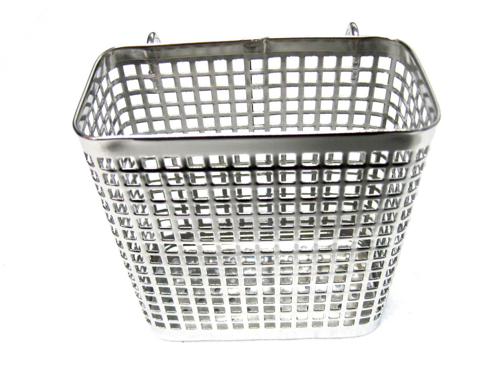 Small Square Stainless Steel Perforated Cutlery Basket Sink Rack Storage Silver by Stopia