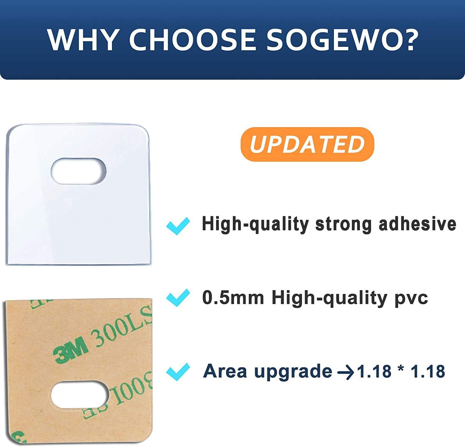 SOGEWO (16 Set/32 Pieces) Clear Vertical Blind Repair Tabs, Vertical Blinds tabs / Blind Fixers for Vertical Blinds Replacement Slats & Parts