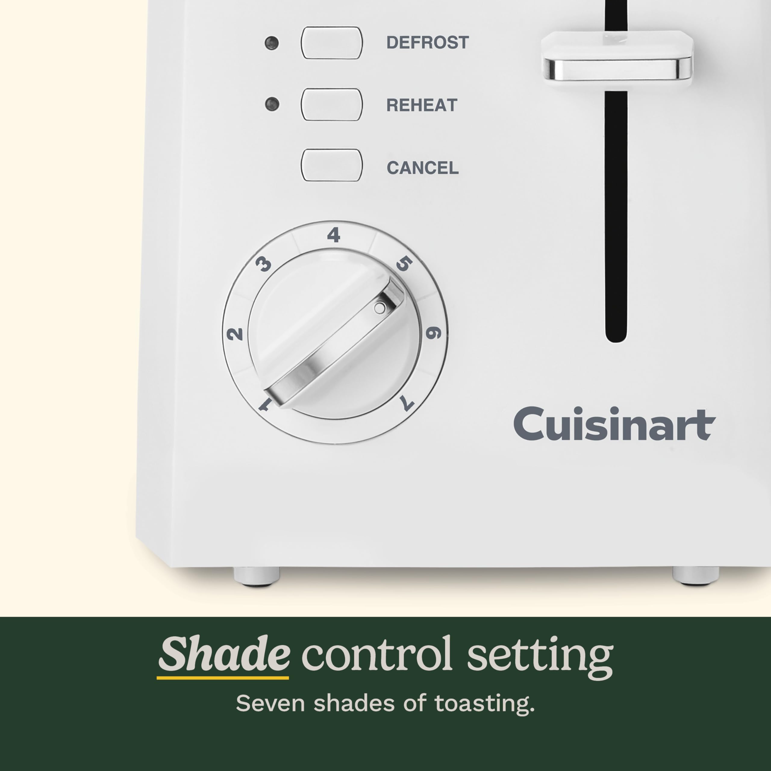 Cuisinart CPT-122 Compact Plastic 2-Slice Toaster, White