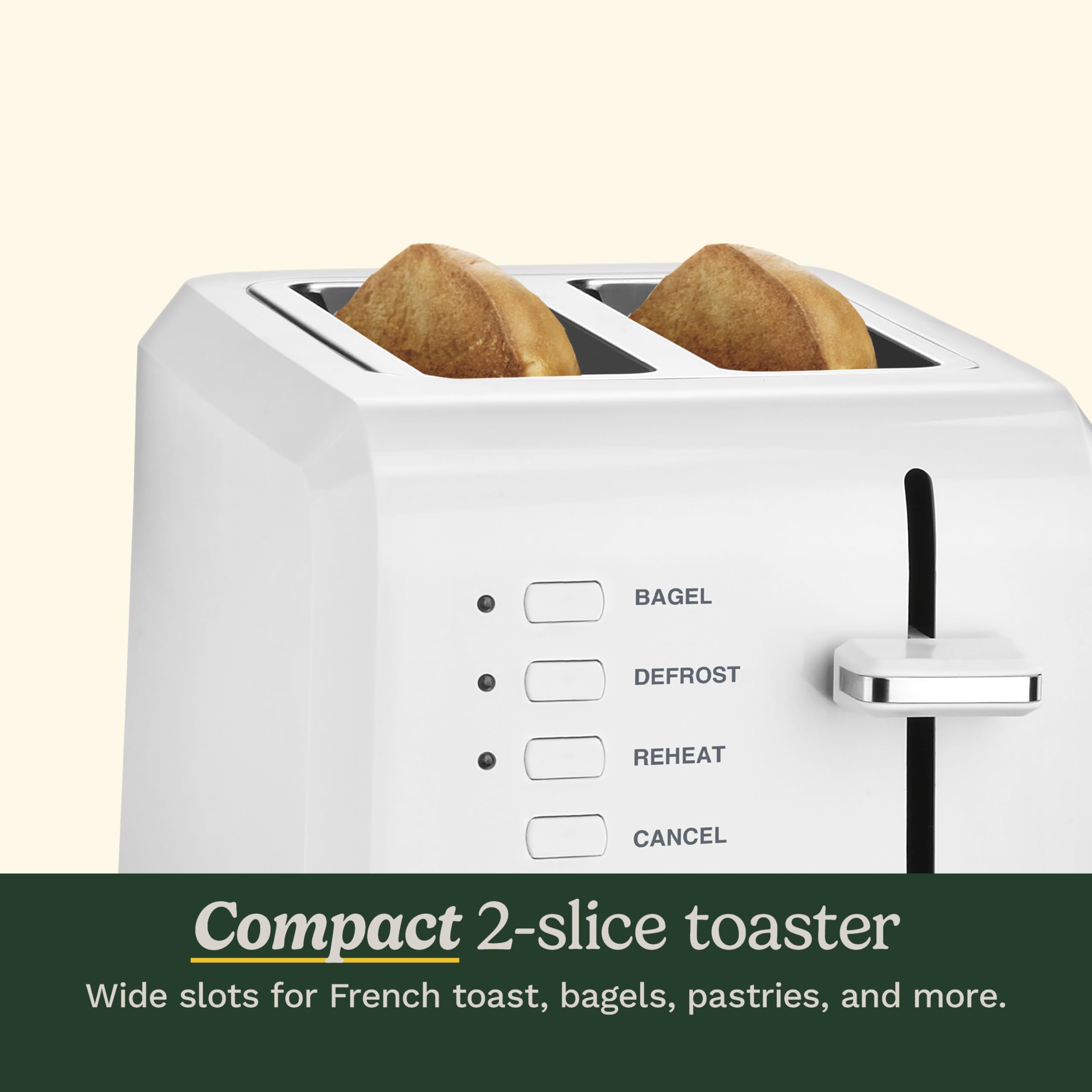 Cuisinart CPT-122 Compact Plastic 2-Slice Toaster, White