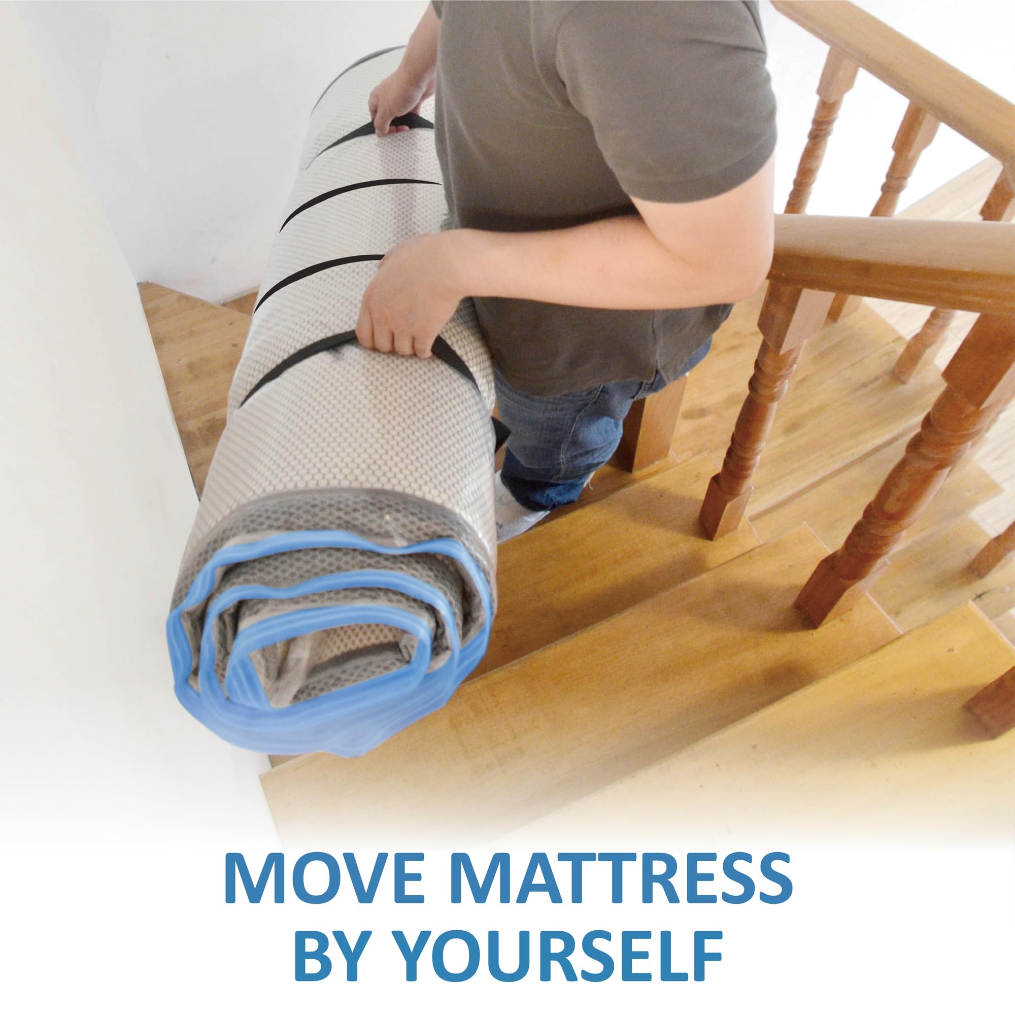 Queen/Full/Full-XL Foam Mattress Vacuum Bag with Blue Zipper, Mattress Storage Bag