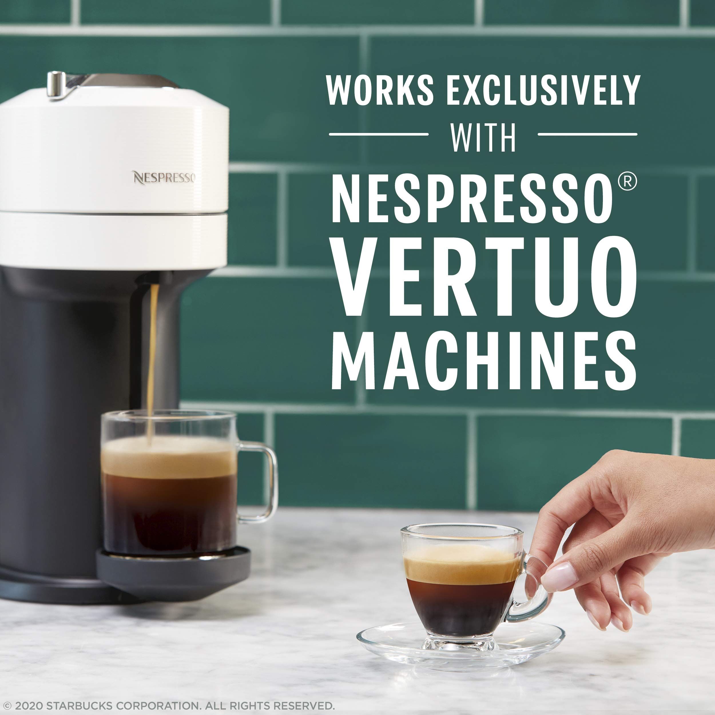 Starbucks by Nespresso Dark Roast Espresso (50-count single serve capsules, compatible with Nespresso Vertuo Line System)