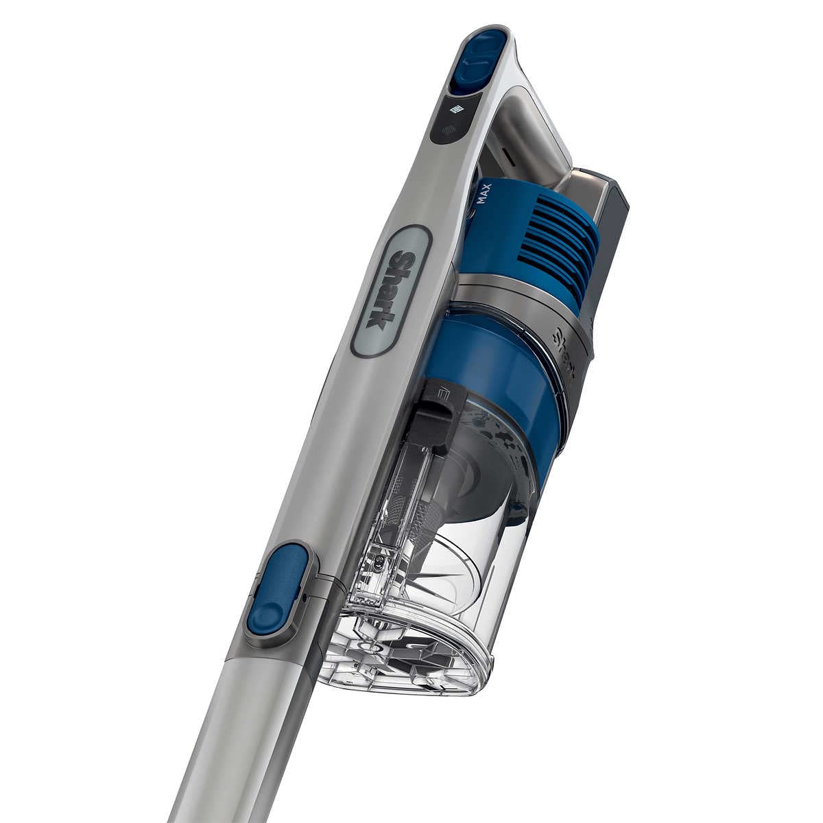 Shark UZ365H Anti-Allergen Pet Plus Cordless Stick Vacuum Self-Cleaning BrushRoll, PowerFins, Duster Crevice Tool, 2-in-1 Multi-Tool, Wide Upholstery Tool, 40min Runtime, Silver/Blue (Renewed)