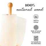 Tuuli Kitchen – Wooden Kitchen Paper Towel Holder, for Tissue and Other Types of Paper Roll, Beechwood Holder for Kitchen Tissue 14 x 5 inches
