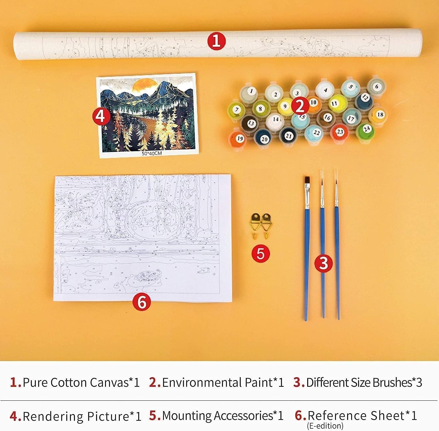 QUITEDEW Paint by Numbers for Adults Beginner,Times Square Paint by Number for Adults,Landscape Paint by Numbers Street Scenery,Manhattan Square Paint by Number City Night View 16 x 20 Inch