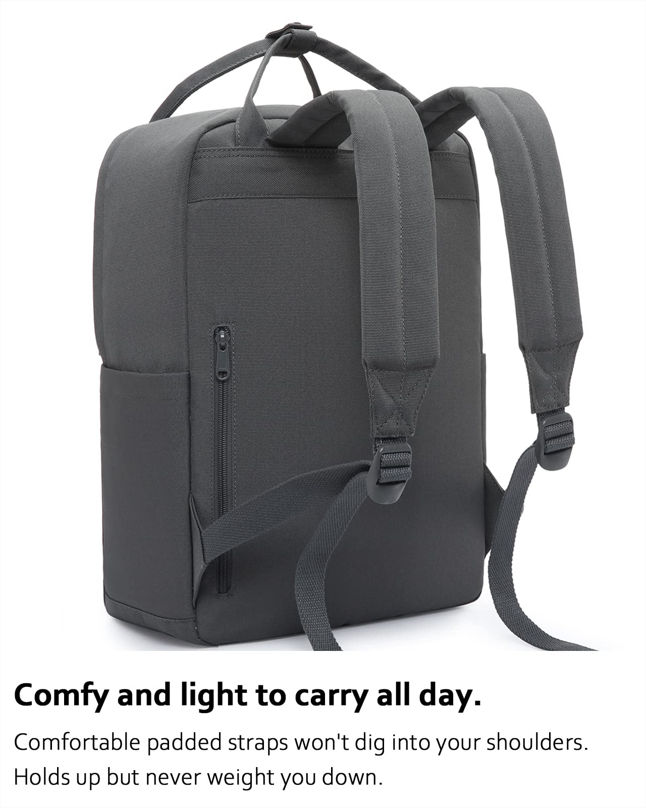 HotStyle DAYBREAK Casual Backpack, Stylish for School, Travel & College, Charcoal