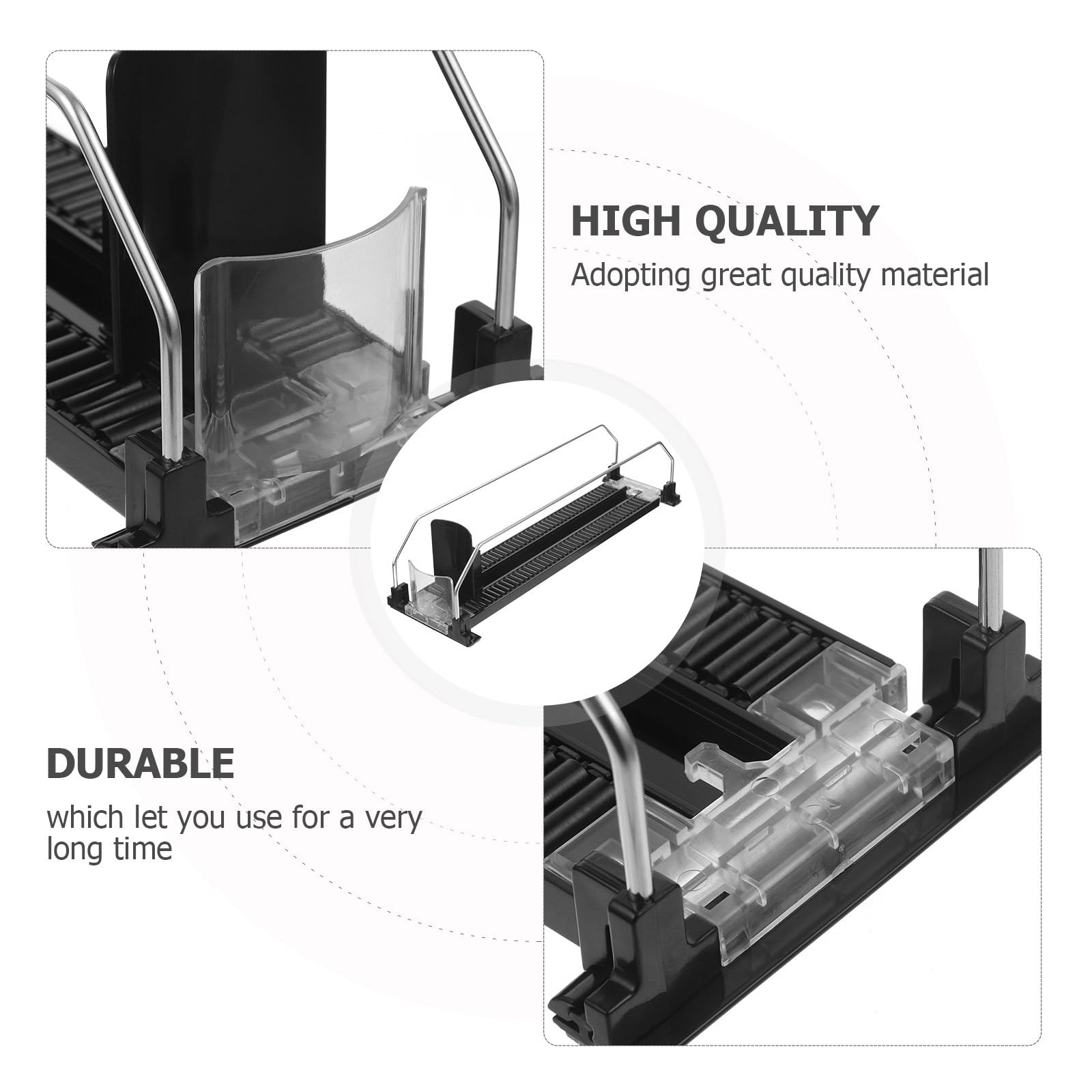 Hemobllo Drink Dispenser for Refrigerator, Automatic Vending Machine Pusher Tray Rack Soda Can Organizer Beverage Can Rack Pull Out Cabinet Shelf for Fridge, Pantry and More