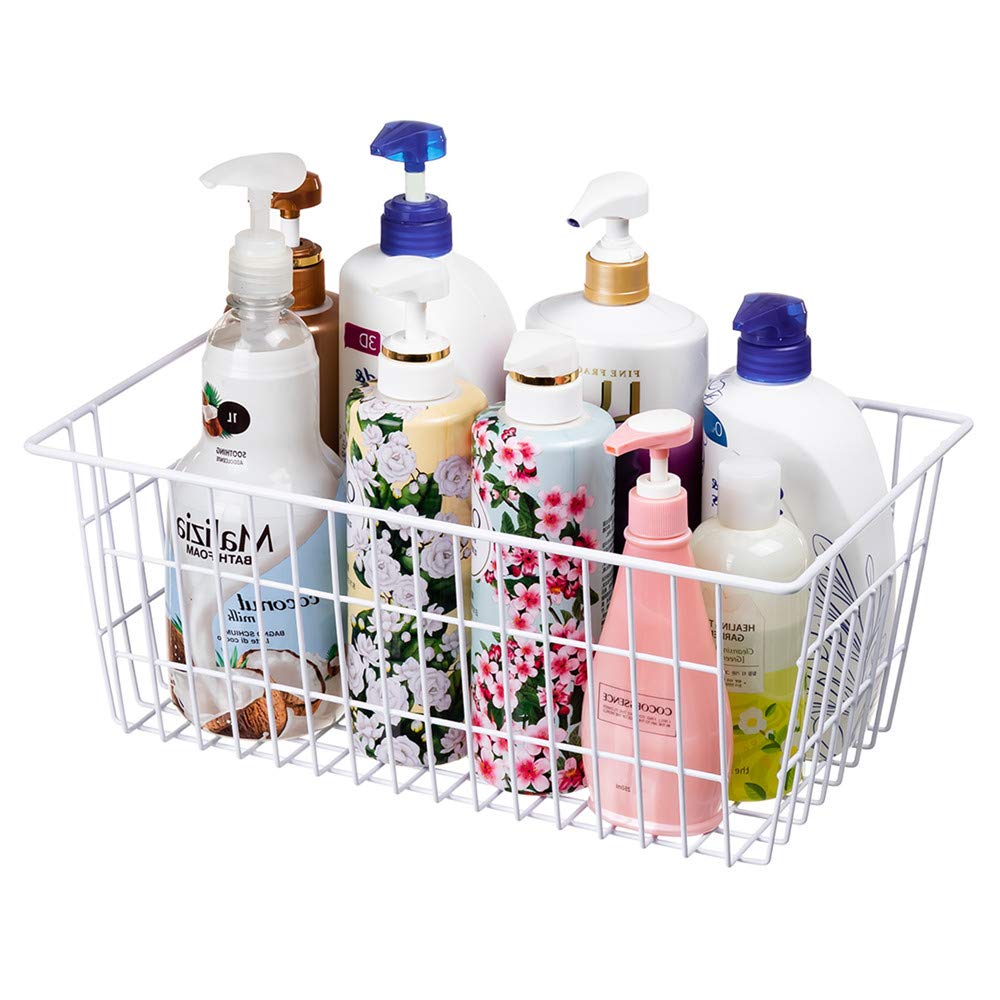 SANNO Freezer Baskets,Farmhouse Metal Wire Basket Freezer Storage Wire Baskets Organizer Wire Storage Basket for Kitchen Pantry Organizer Bins,14"x11"x6"