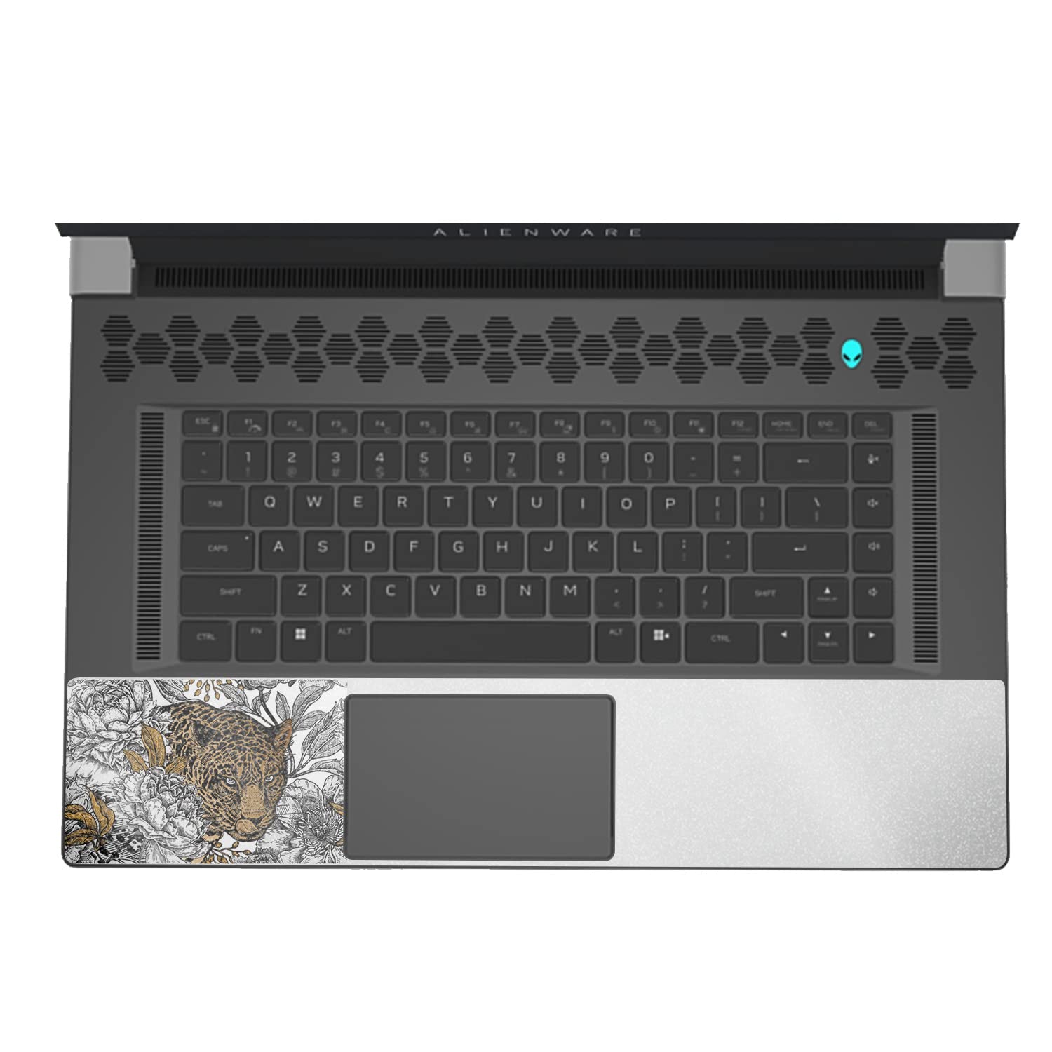 MightySkins Glossy Glitter Skin Compatible With Alienware X17 R2 (2022) Full Wrap Kit - Bronzed Leopard | Protective Durable High-Gloss Glitter Finish | Easy To Apply & Change Styles | Made in the USA
