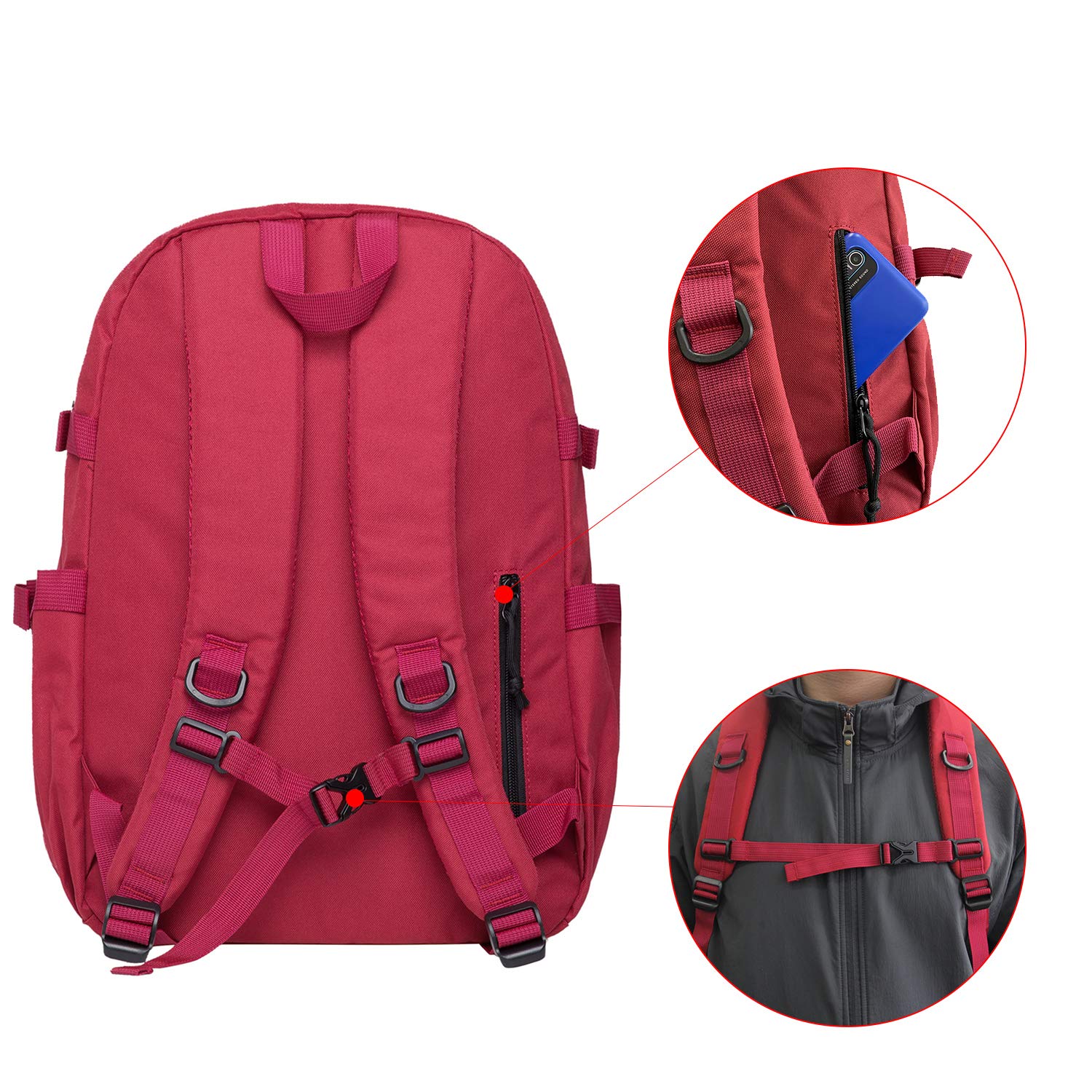 KAUKKO Stylish Laptop Backpack Multipurpose Daypack,18.72L