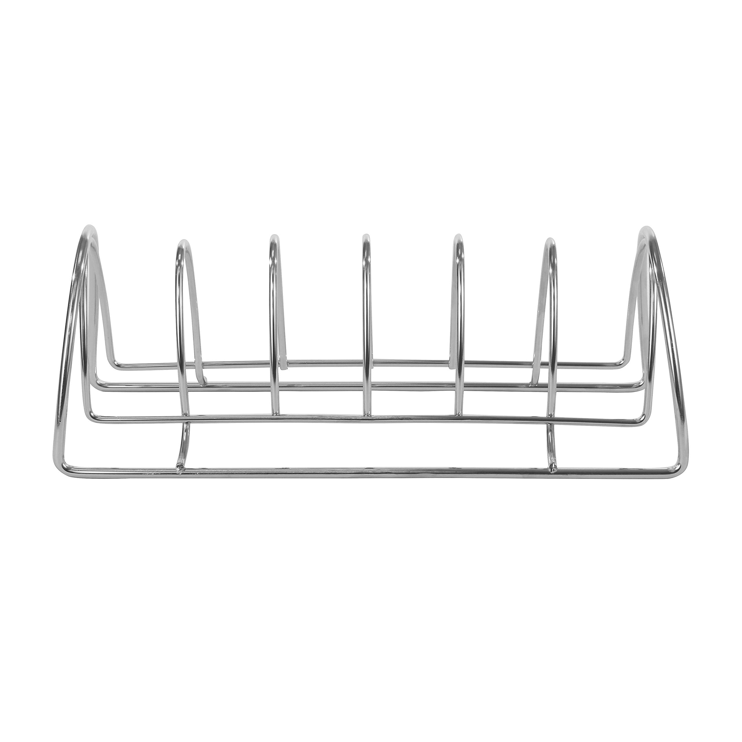 Spectrum Diversified St. Louis Kitchen Lid Holder Organizer for Plates, Cutting Boards Bakeware, Cooling Racks, Pots & Pans, Serving Trays, and Reusable Containers, Chrome