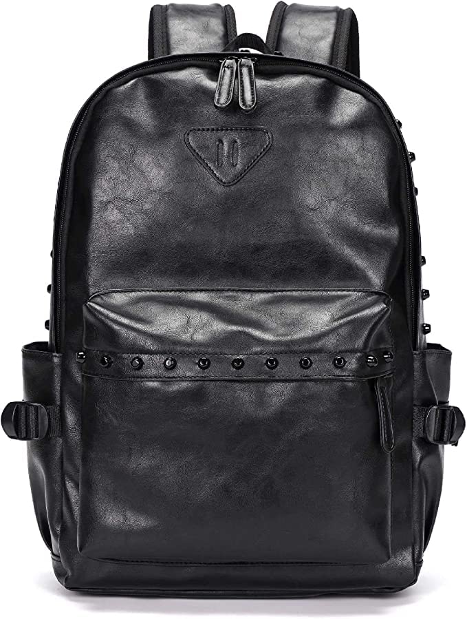 Ro Rox Unisex PU Punk Goth Laptop Bag School Uni Backpack