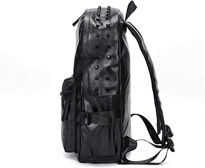 Ro Rox Unisex PU Punk Goth Laptop Bag School Uni Backpack