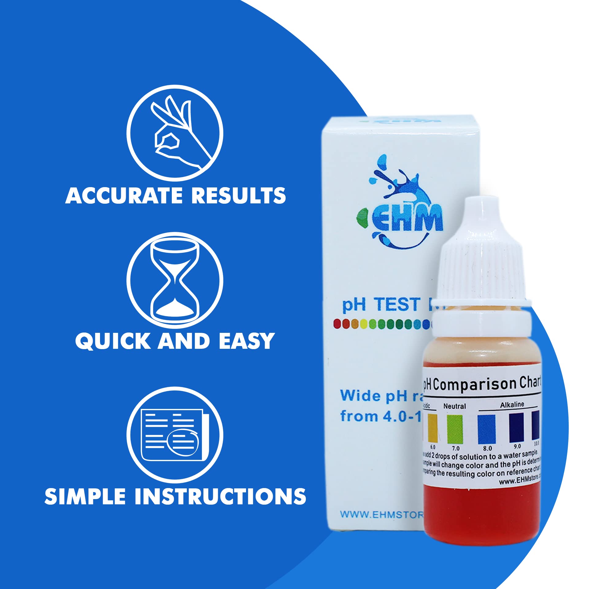 Alkaline Water (ph Test Kit) for Drinking Water Measures pH Level of Water More Accurately Than Test Strips pH Starter Kit Drops Easy to Use