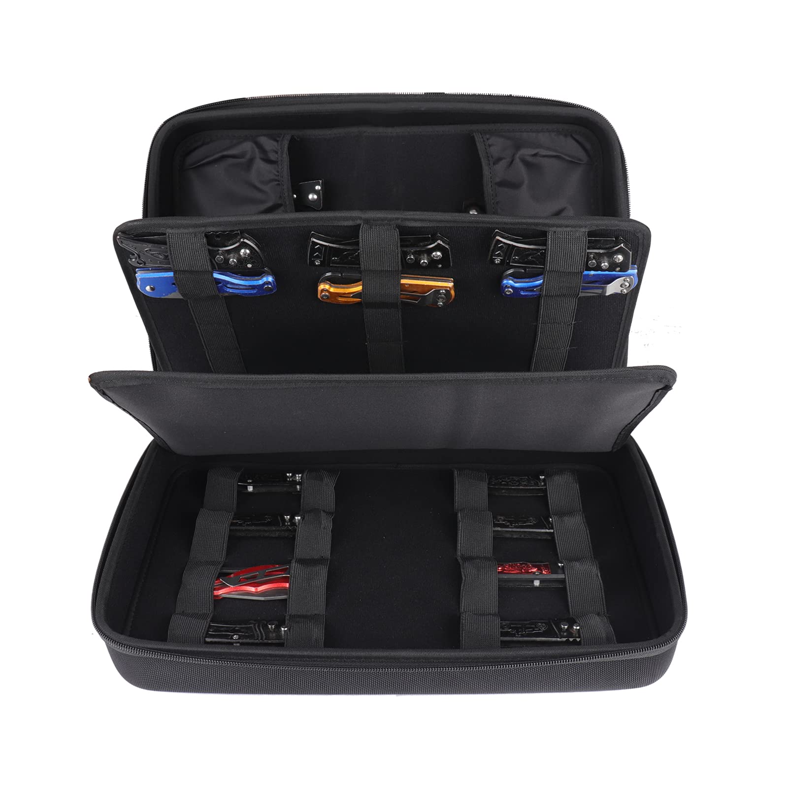 Knife Display Case,Pocket Knife Display Case,Knife Case Storage Box,Knife Holder with 42+ Slots,Folding Knive Sheath Bag Collection Carrier for Tactical Survival Knife,Outdoor,Kitchen,EDC Mini Knife