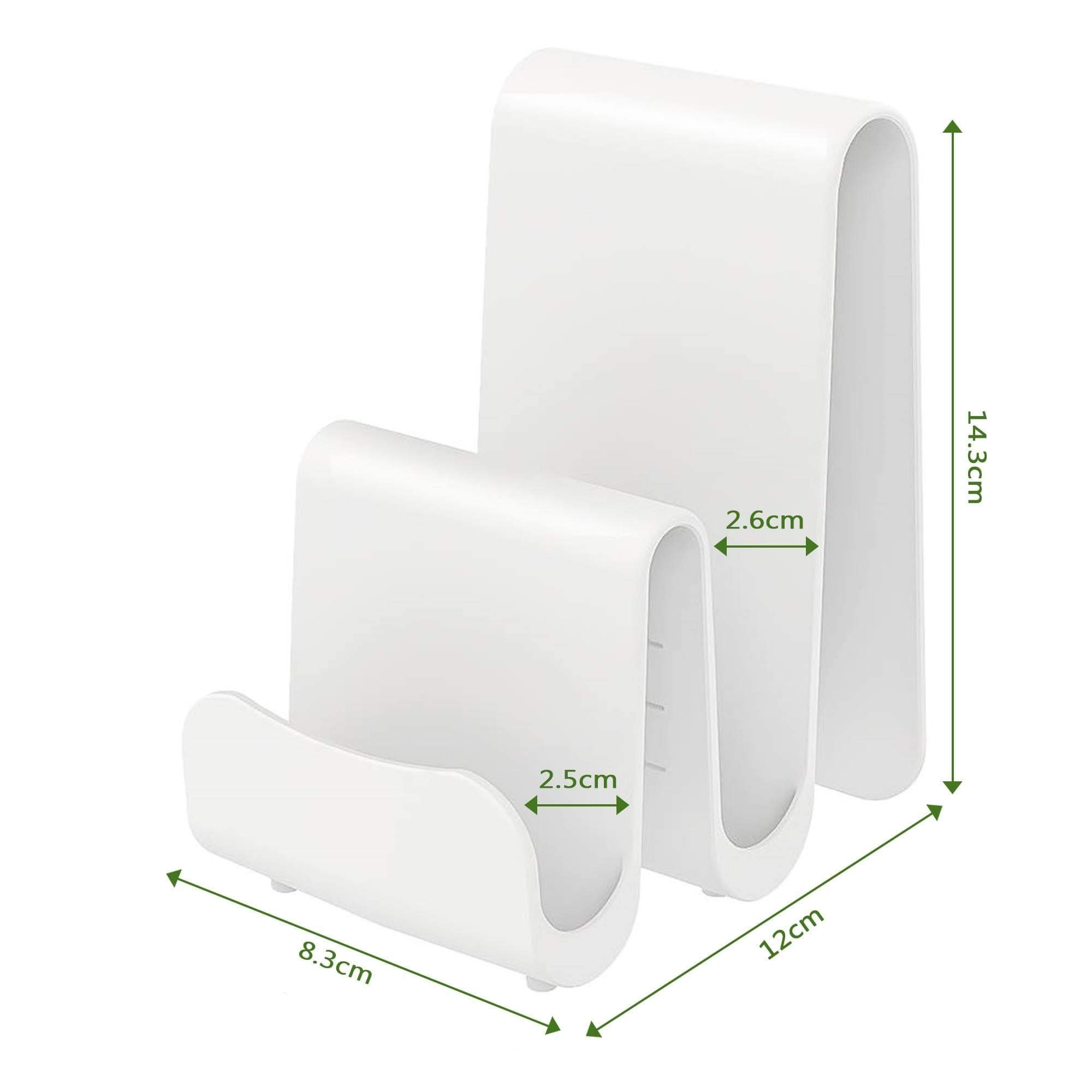 Pot Lid Organizer - Plastic Pot Lid Holder - 3-layer Storage Rack - Small and Compact Pot Lid Stand (4.7"W) in Cabinets or Kitchen Countertops - White