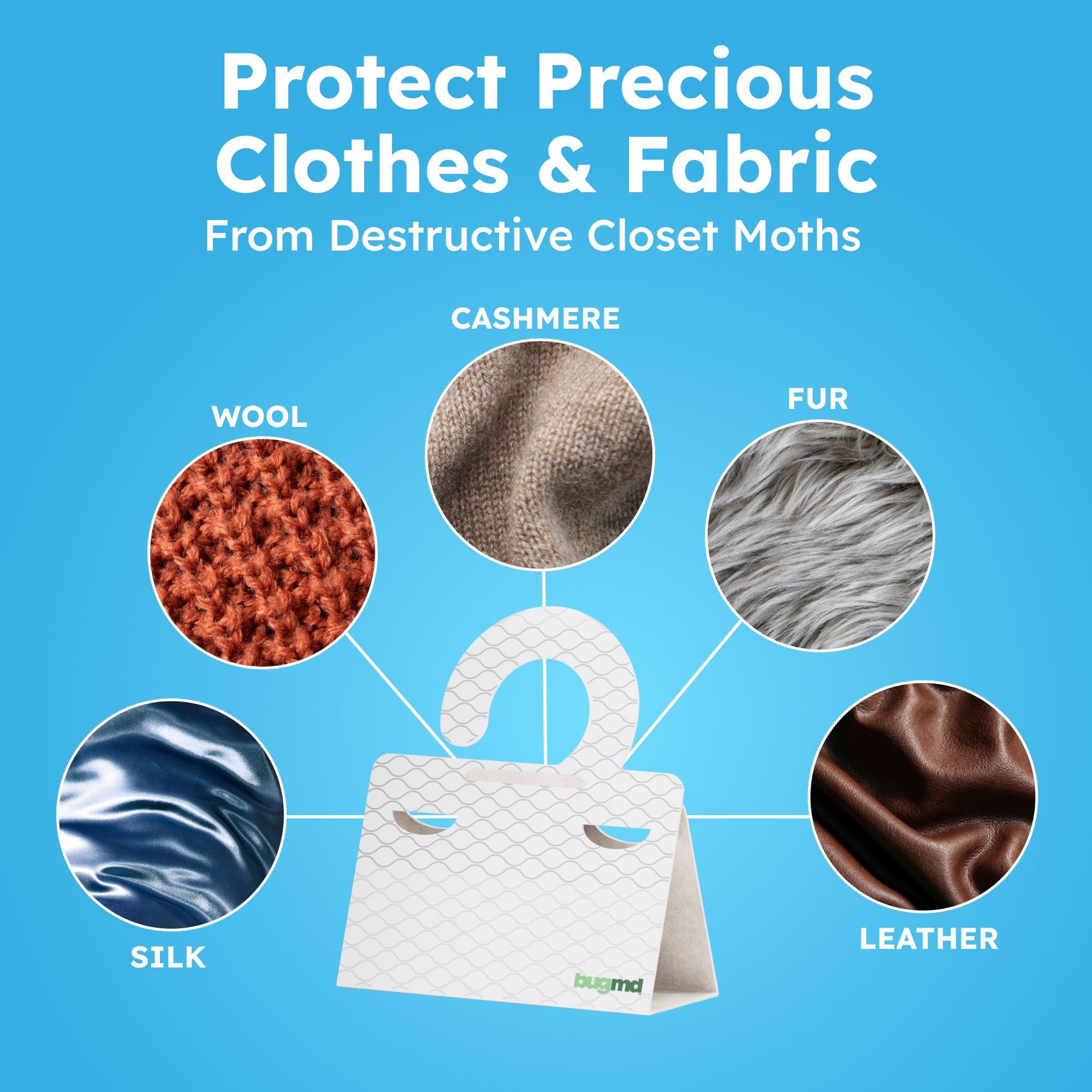 BugMD Clothes Moth Boss Traps - Sticky Glue Bug Repellent Pheromone Attractor for Closets Wardrobes Cabinet Drawers, Moth Balls for Closet, Moth Traps with No Harsh Chemicals, Pantry Moth Trap