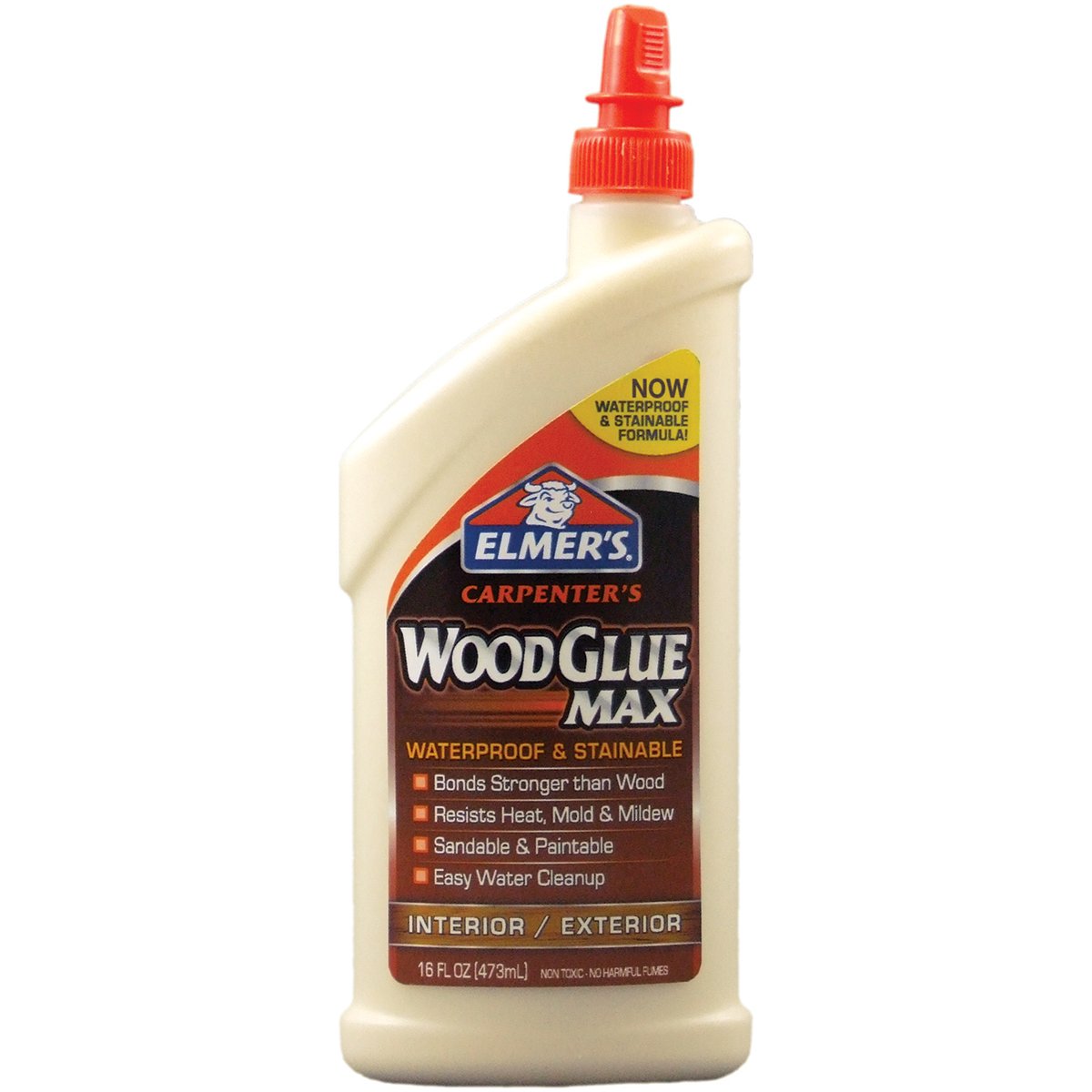 Elmer's E7310 Carpenter's Wood Glue Max, Interior/Exterior, 16 Ounces, 16 Oz, Tan, 16 Fl Oz