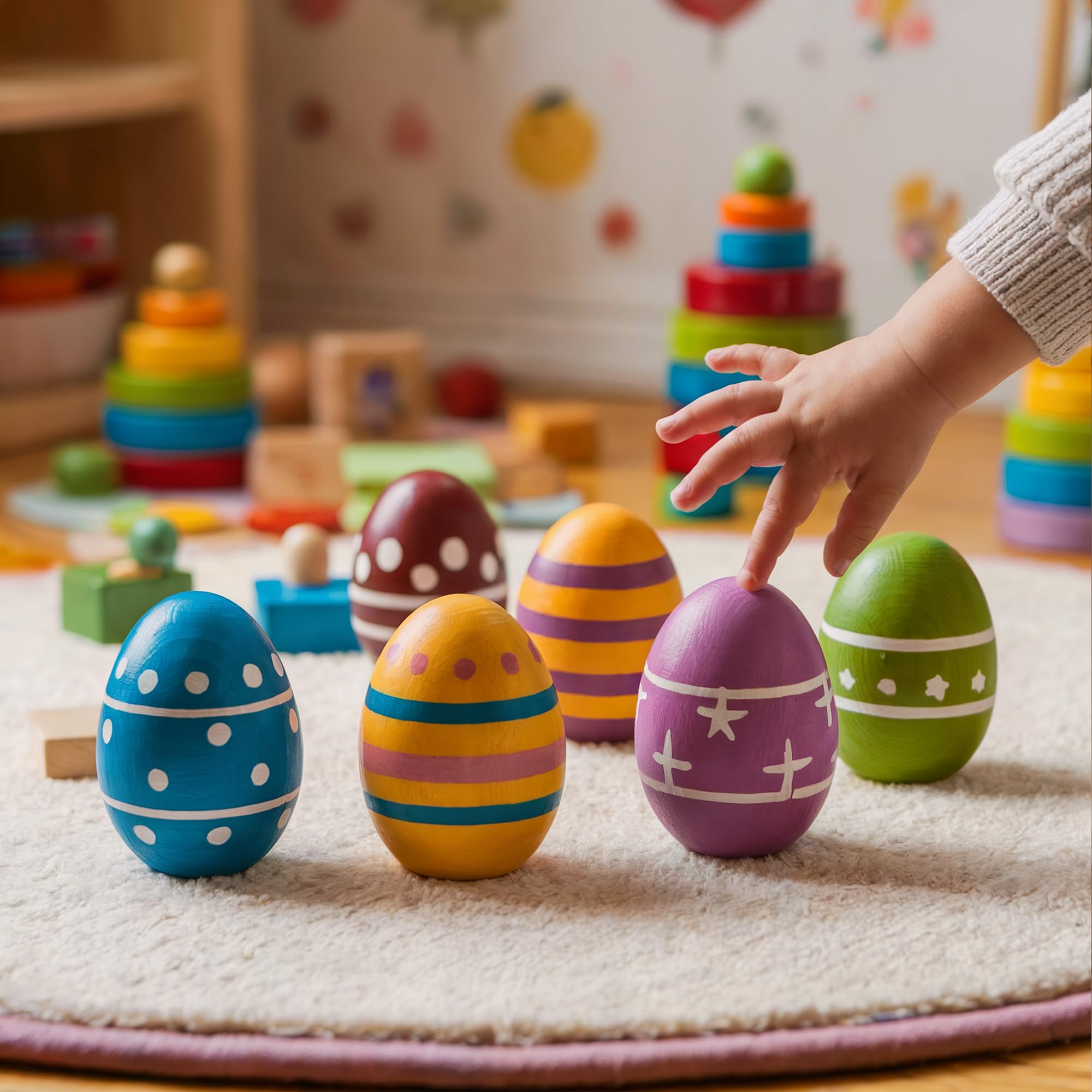 30 Smooth Standable Wooden Easter Eggs to Paint, Quality Small Wooden Eggs for Crafts, Wooden Easter Eggs Paint 2 in, by Woodpeckers