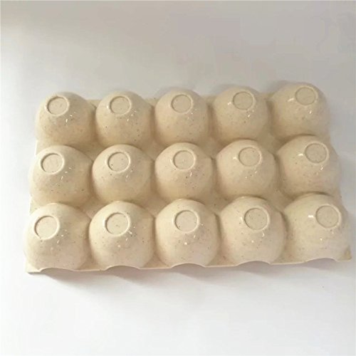 LOLPI Creative Egg Storage Box Refrigerator Egg Storage Container , 15 Compartment Design Plastic Egg Holder for Refrigerator