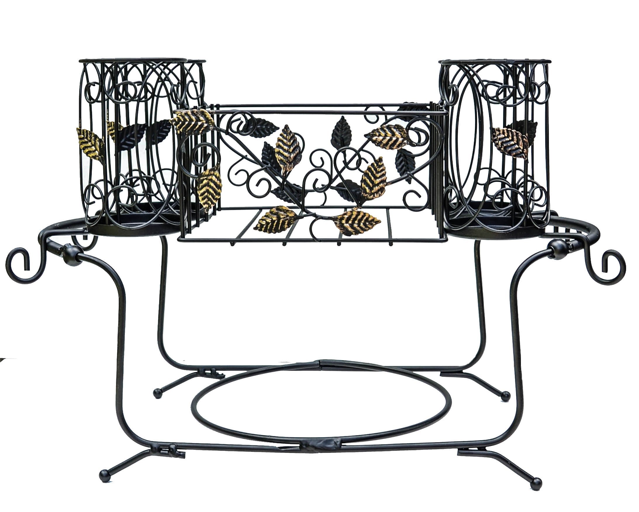 Maypes Utensil Caddy - Silverware Caddy or Napkin, Cutlery and Plate Holder - The Ideal 2-Piece Portable Outdoor Kitchen Accessories Buffet Organizer for Picnics, Camping, Barbecue, Parties and Events