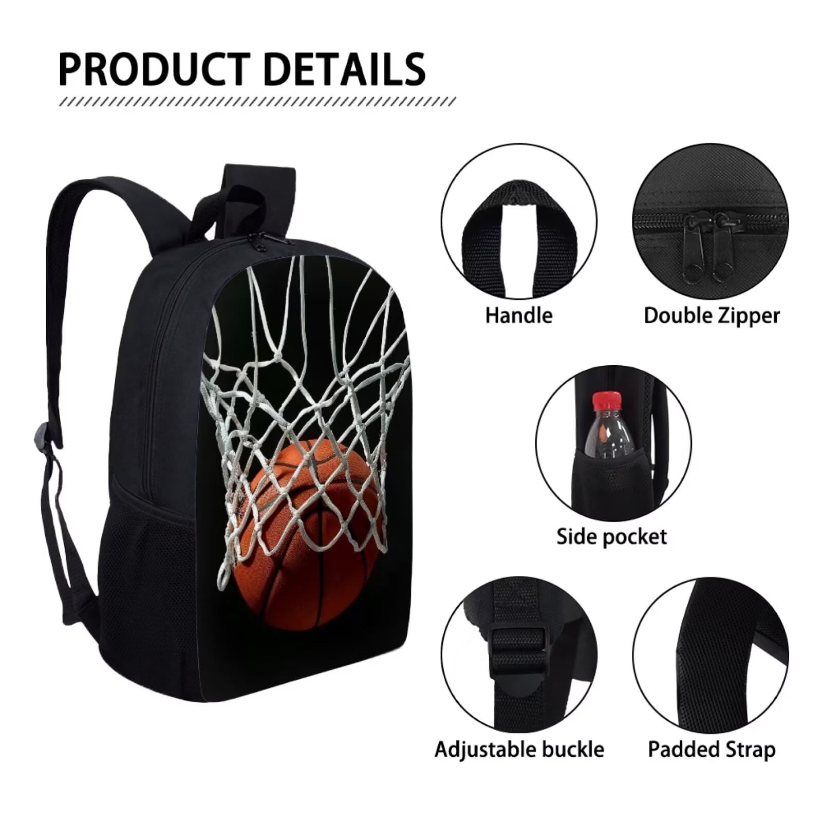 HUGS IDEA Cute Kids School Bag Shoulder Bookbag Cat Printing Backpack for Teen Boys Girls
