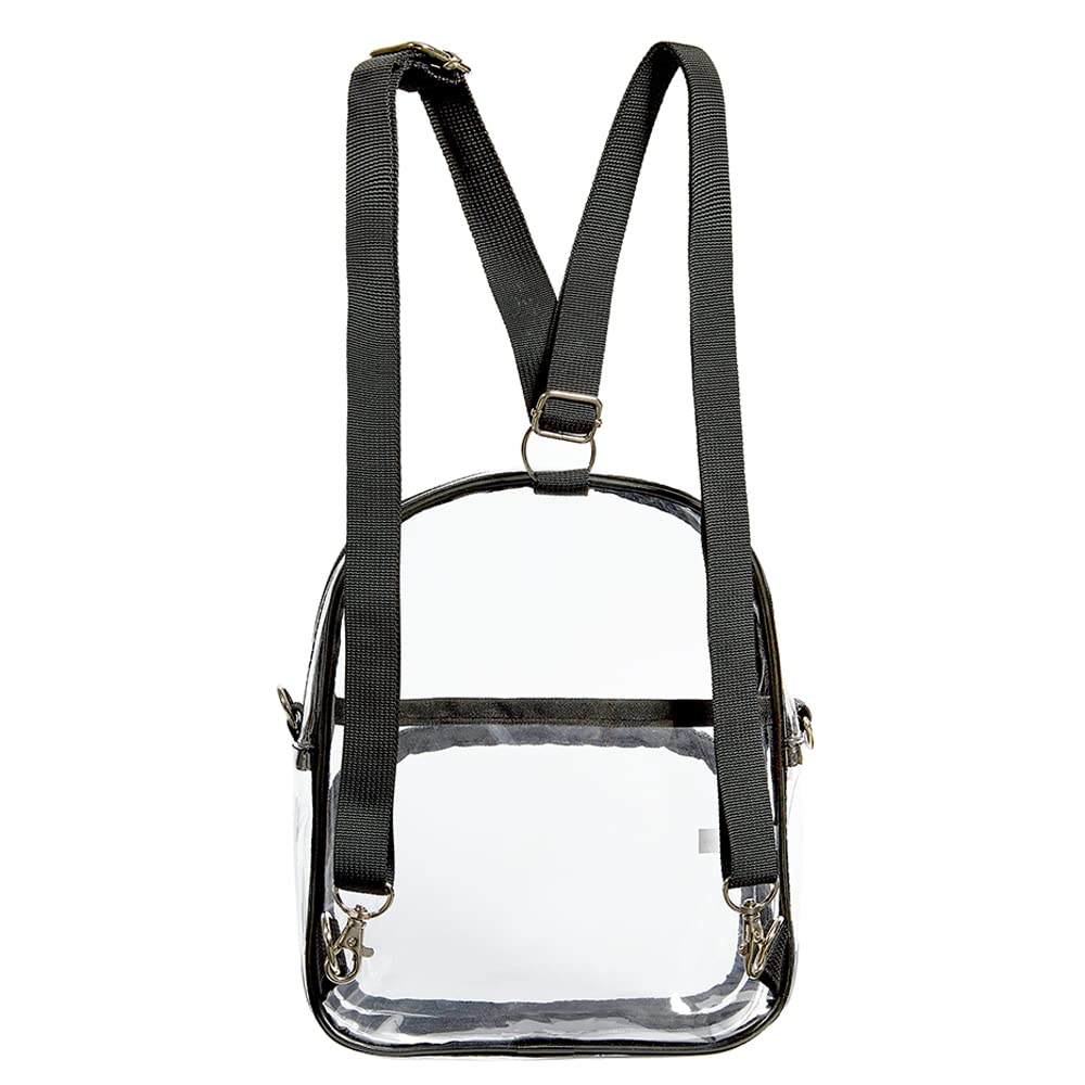 COVAX Clear Mini Backpack, Stadium Approved Clear Crossbody Shoulder Bag, Fashion Women Transparent Backpack for Work, Security Travel, Concert & Sport Event