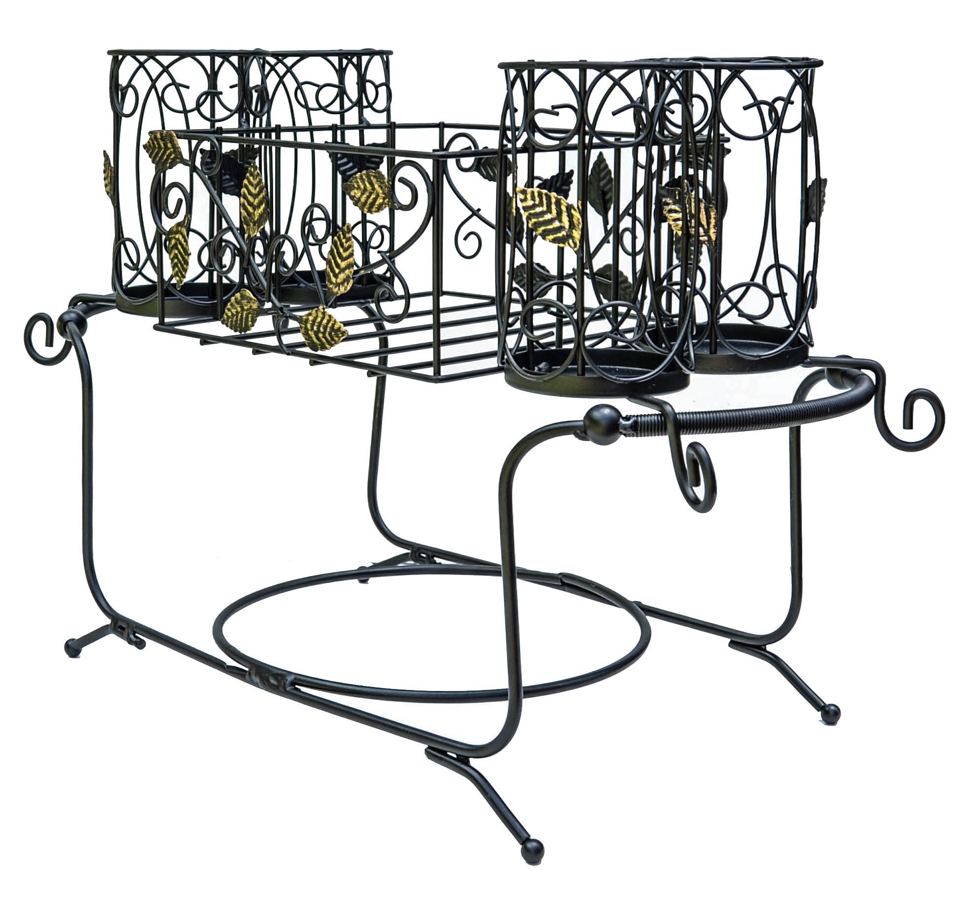 Maypes Utensil Caddy - Silverware Caddy or Napkin, Cutlery and Plate Holder - The Ideal 2-Piece Portable Outdoor Kitchen Accessories Buffet Organizer for Picnics, Camping, Barbecue, Parties and Events