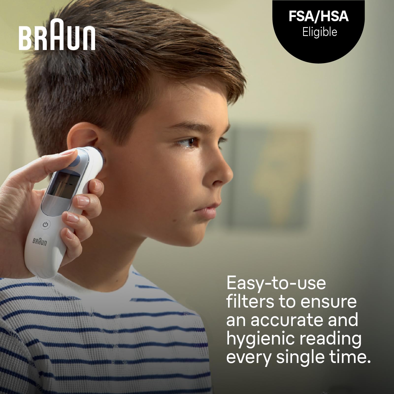 Braun ThermoScan Lens Filters for Ear Thermometer, 40 Count Disposable Thermometer Covers, Works with Braun ThermoScan Thermometers, LF40US01