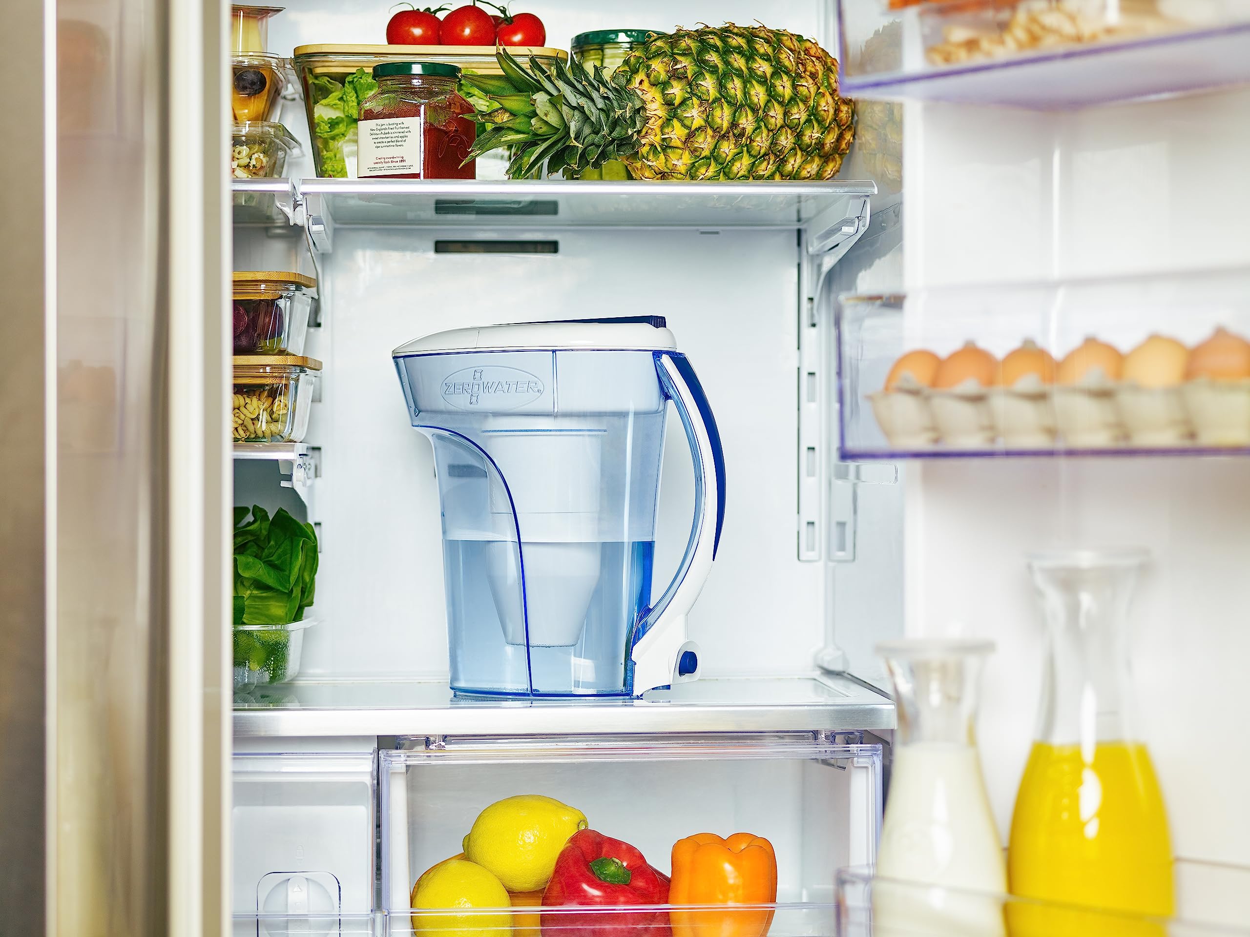 ZeroWater 10-Cup Ready-Pour Water Filter Pitcher - NSF Certified 0 TDS Water Filter to Remove Lead, Heavy Metals, PFOA/PFOS, Improve Tap Water Taste