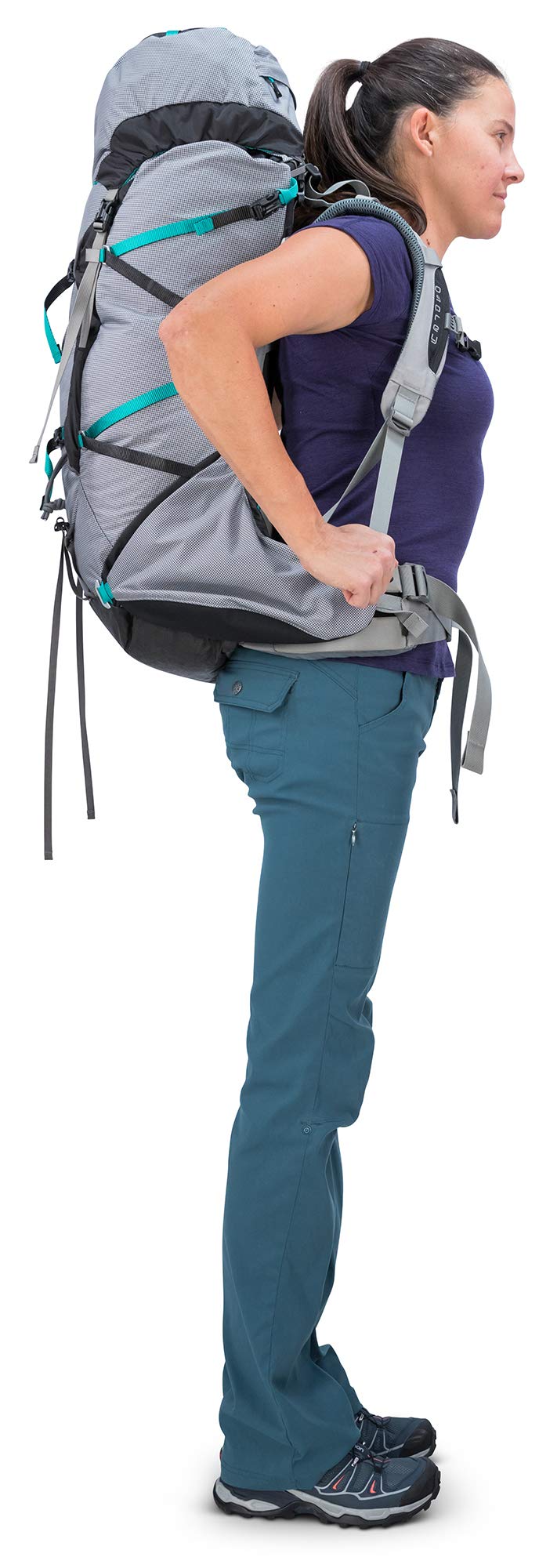Osprey Ariel Pro 65 Women's Backpacking Backpack, Voyager Grey, X-Small