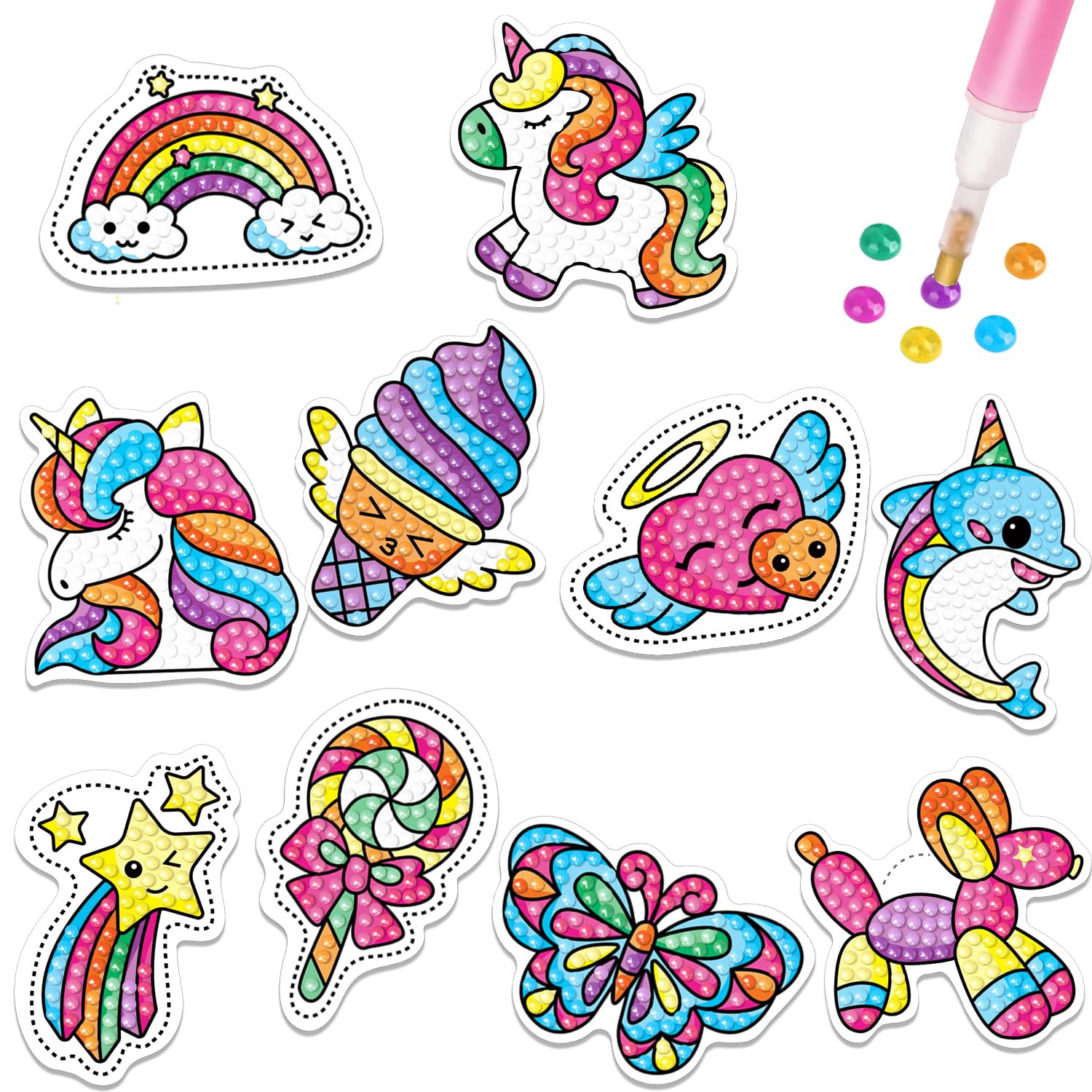 5D Diamond Painting Kits For Kids - Make Your Own GEM Stickers - Arts and Crafts for Kids,Girls and Boys - Gem Art Painting Kits - Gift Ideas for Girls Crafts Age 4,5,6,7,8,9,10-12,6-8(Magical)