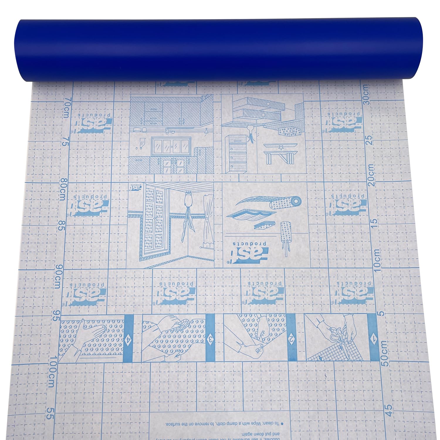Yifely Solid Blue Color Shelving Paper Peel & Stick Shelf Liner Dresser Drawer Sticker 17.7 Inch by 9.8 Feet