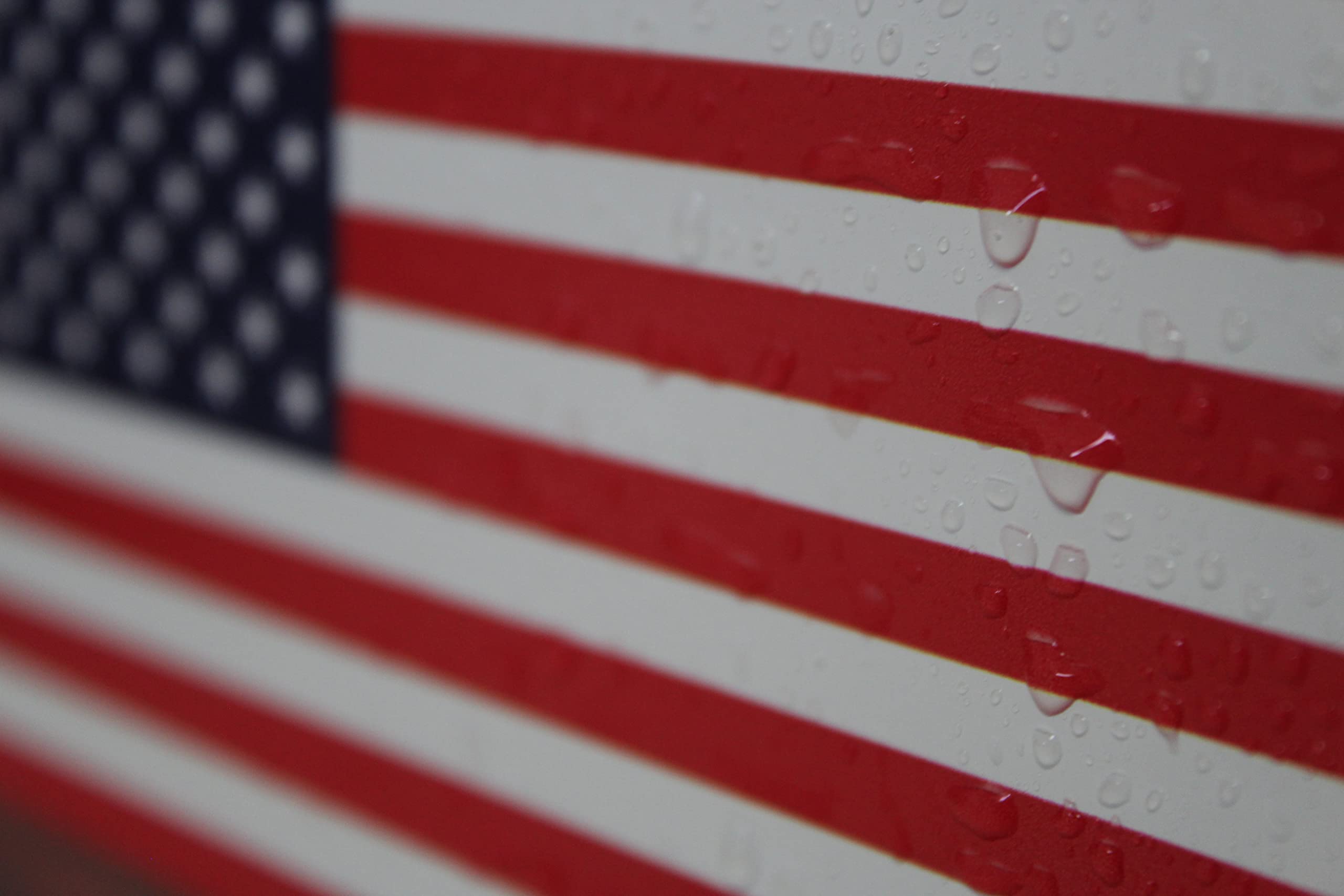 Decals by Haley 10 Pack American Flag Stickers - Made of 3M Vinyl - USA Patriotic Stickers - Bubble-Free Adhesive - Dishwasher Safe