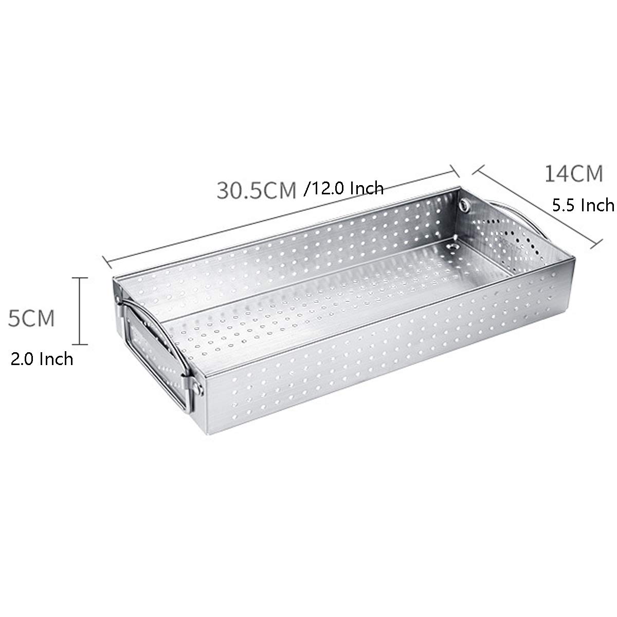 AIYoo Mesh Cutlery Tray- 1 Compartments 304 Stainless Steel Kitchen Utensil Drawer Organizer/Silverware Storage Kitchen Utensil Flatware Tray - 12.0x5.5*2.0 Inch