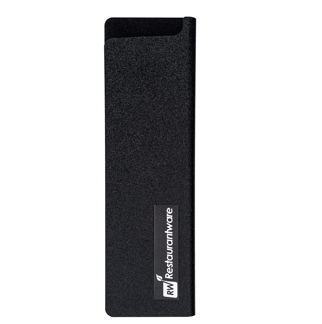 Sensei 6.5 x 2 Inch Knife Sleeve, 1 BPA-Free Knife Protector - Fits Utility Knife, Felt Lining, Black Plastic Knife Blade Guard, Durable, Cut-Proof - Restaurantware