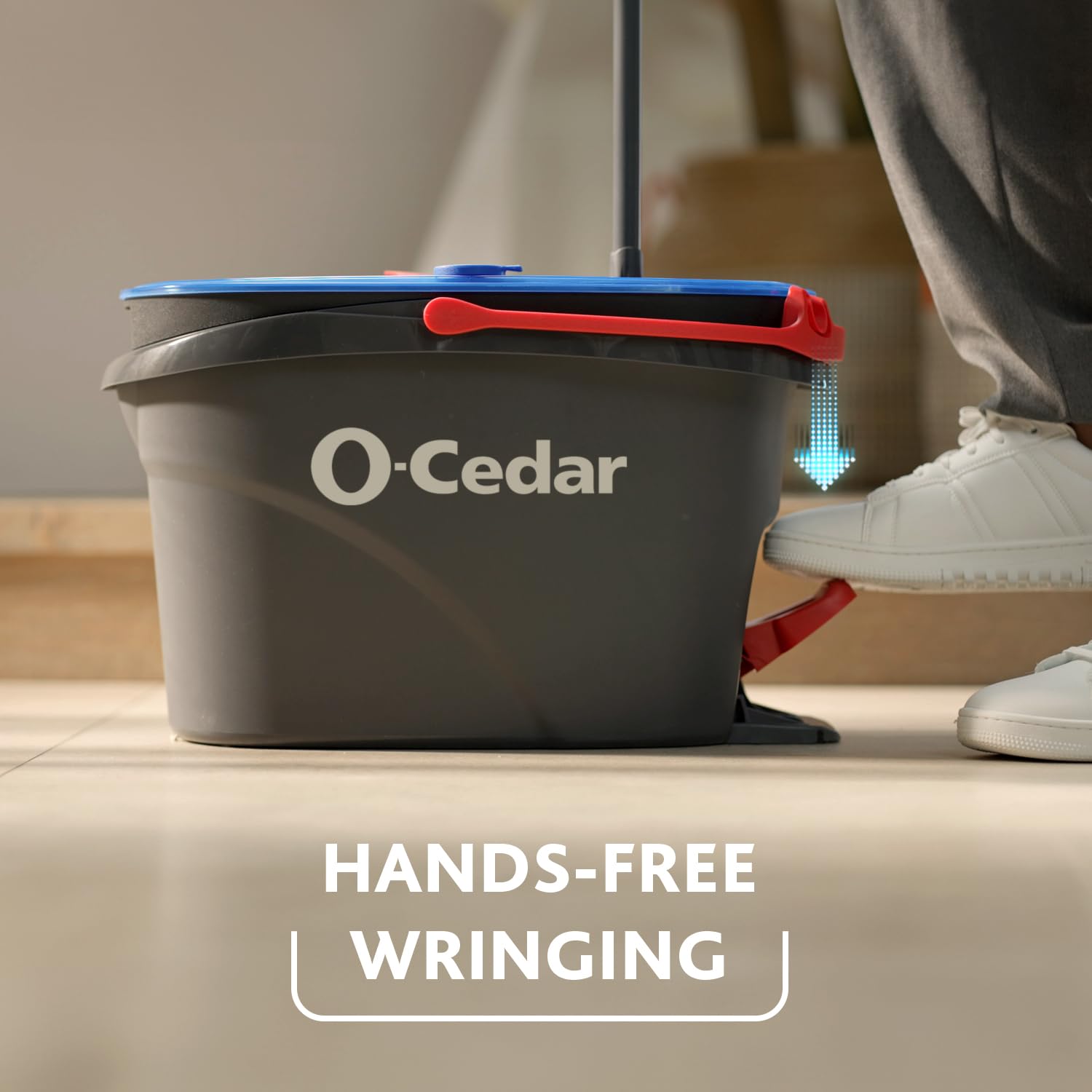 O-Cedar EasyWring RinseClean Microfiber Spin Mop & Bucket Floor Cleaning System with 2 Extra Refills