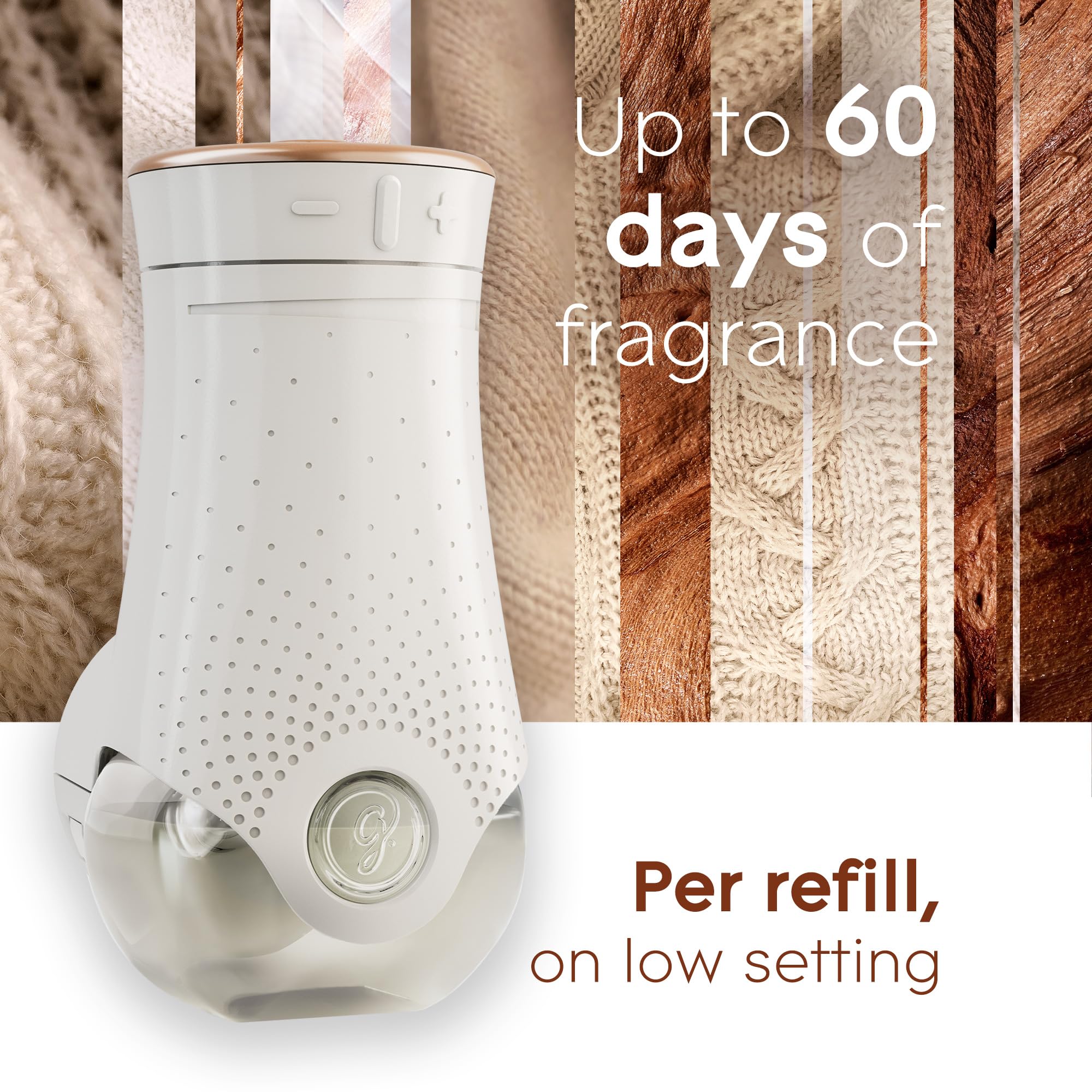 Glade PlugIns Refills Air Freshener Starter Kit, Scented Oil for Home and Bathroom, Cashmere Woods, 0.67 Fl Oz, 1 Warmer + 1 Refill