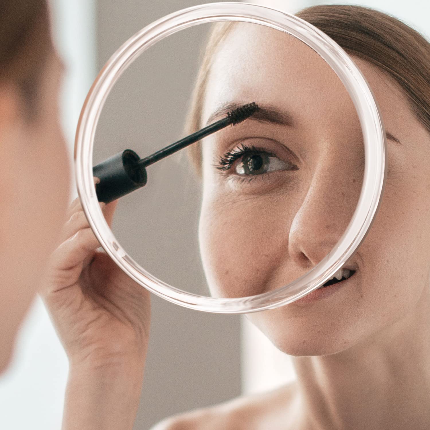 JMH 20X Magnifying Mirror with 3 Suction Cups for Easy Mounting– Use for Makeup Application - Tweezing – and Blackhead/Blemish Removal, 6 Inch