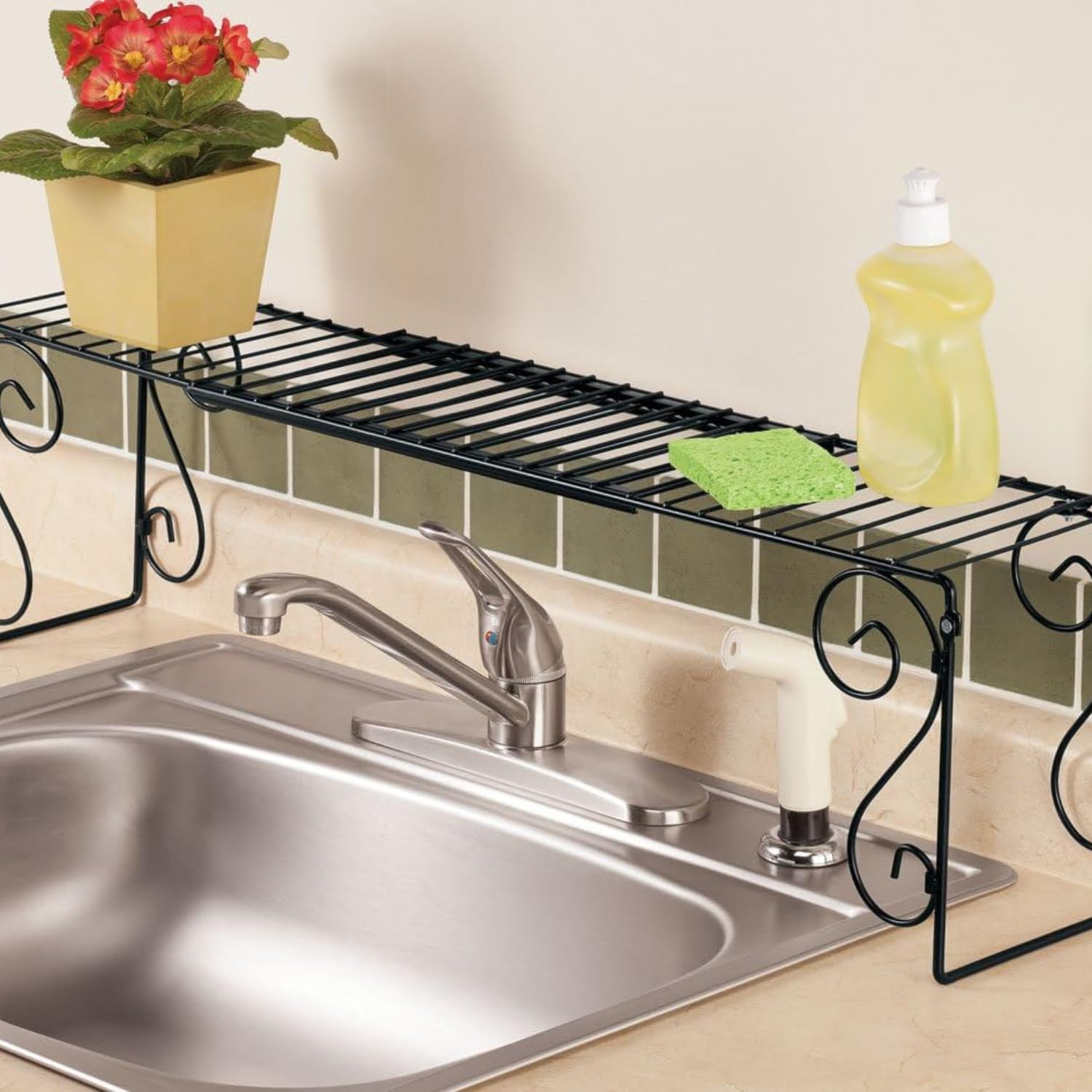 WalterDrake Expandable Over the Sink Shelf