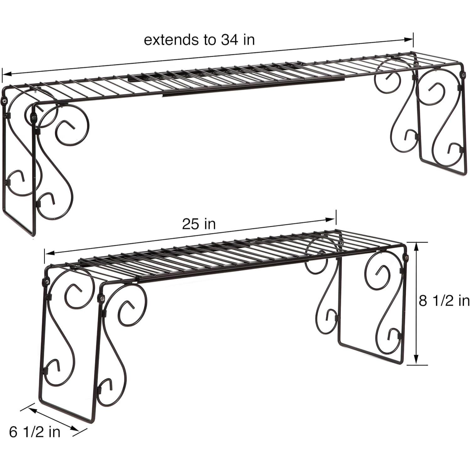WalterDrake Expandable Over the Sink Shelf