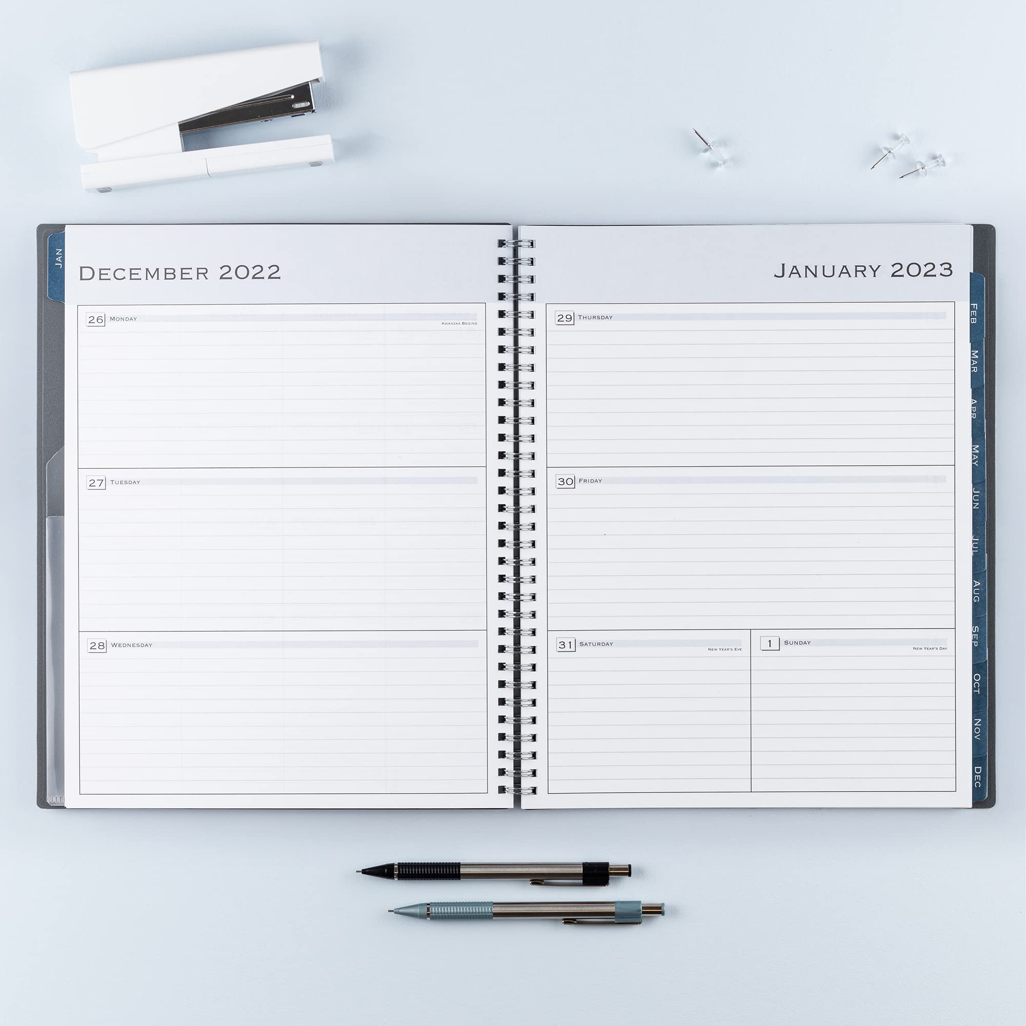 Blue Sky 2023 Weekly and Monthly Planner, January - December, 8.5" x 11", Flexible Cover, Wirebound, Passages (142073)