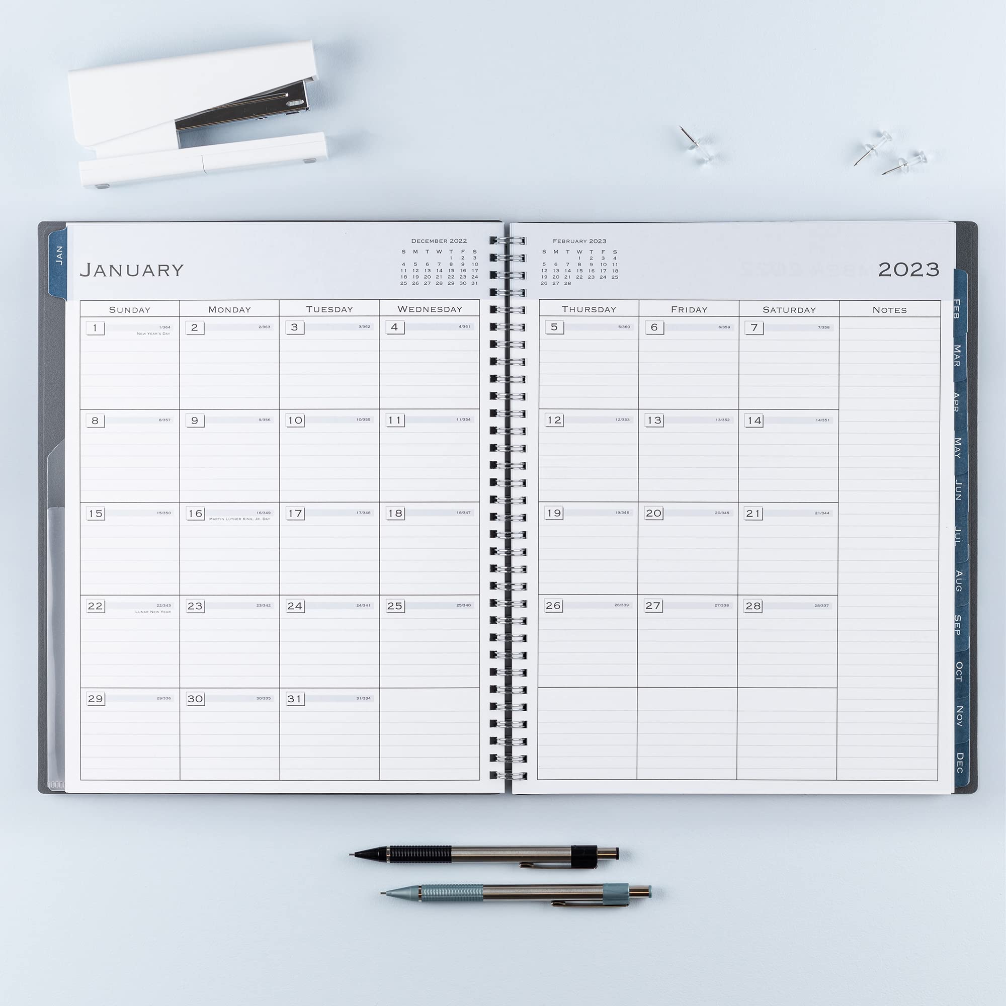 Blue Sky 2023 Weekly and Monthly Planner, January - December, 8.5" x 11", Flexible Cover, Wirebound, Passages (142073)