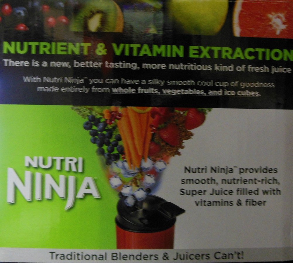 Ninja BL455_30 Nutri Professional Personal Blender Bonus Set with 3-Sip & Seal Single Serves(12, 18, and 24 oz. Cups) & 75-Recipe Cookbook, Stainless Steel/Black