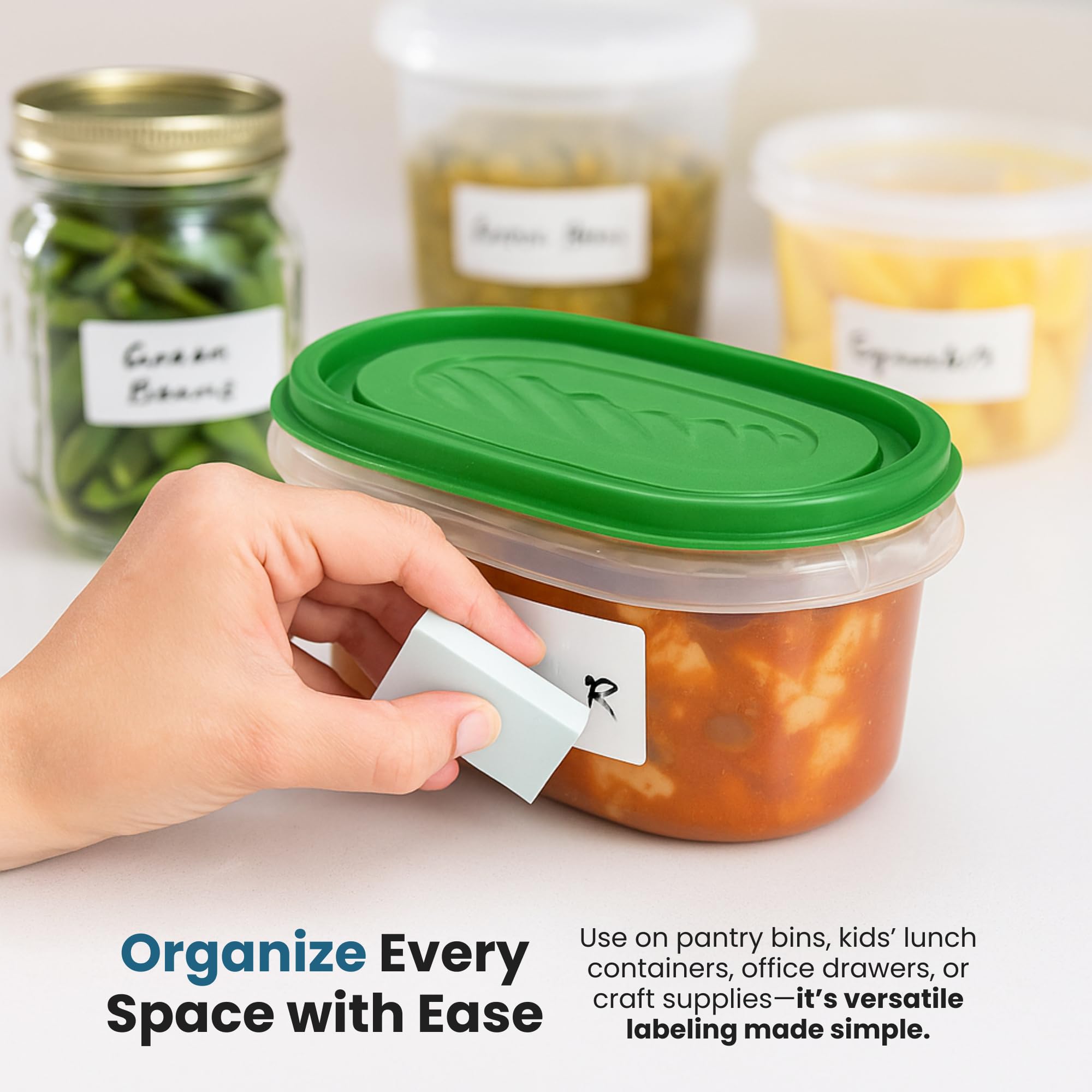 Jokari Label Erasable Food Labels with Markers, 70 Assorted Labels