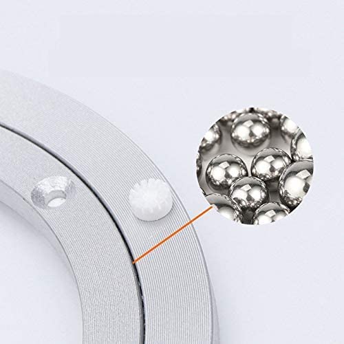Plutreas Aluminum Lazy Susan Bearing Heavy Duty Silent Turntable Bearing Swivel Turntable Bearing (14 inch)