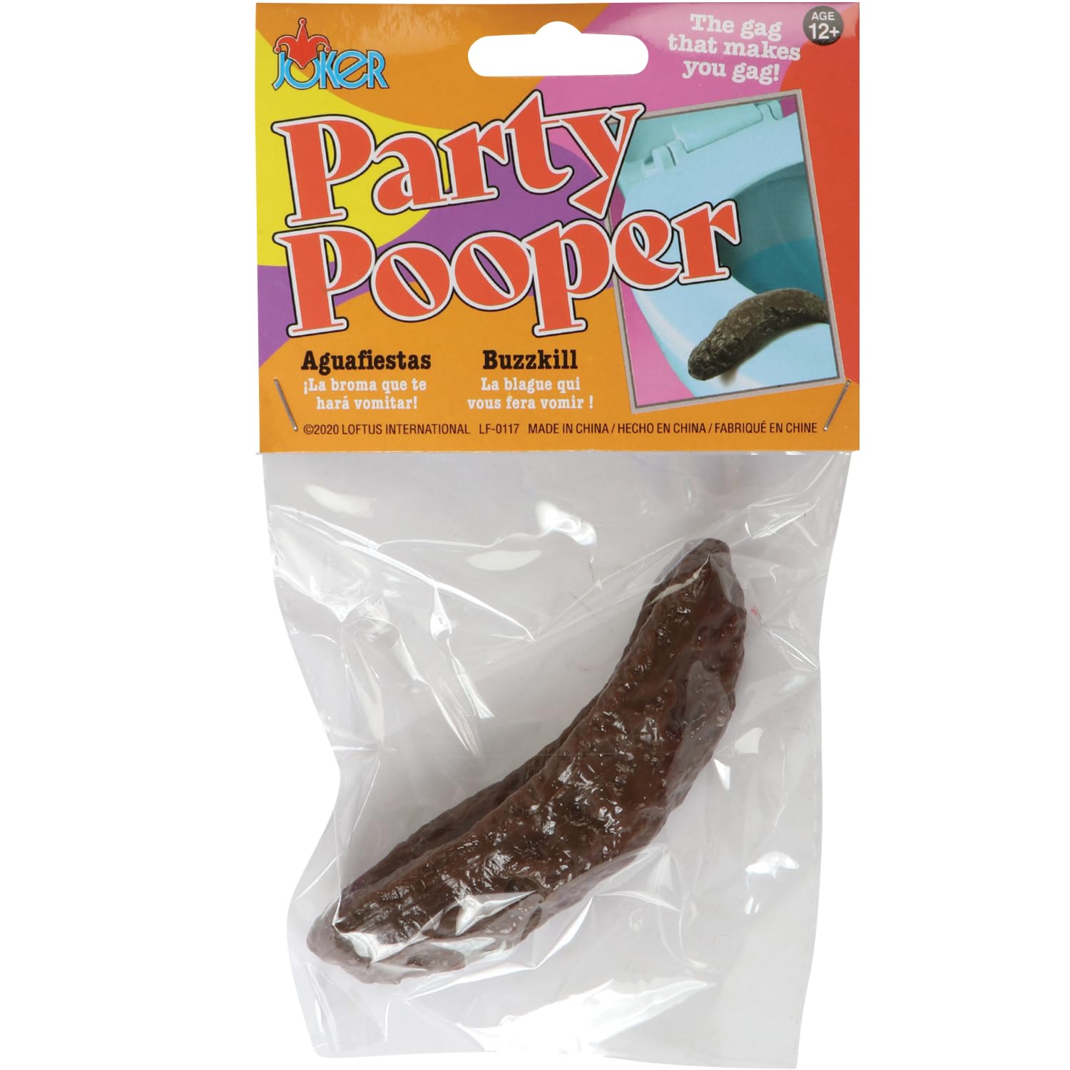 Loftus Gross Party Pooper Fake Poo Toy, Brown, 4 inches